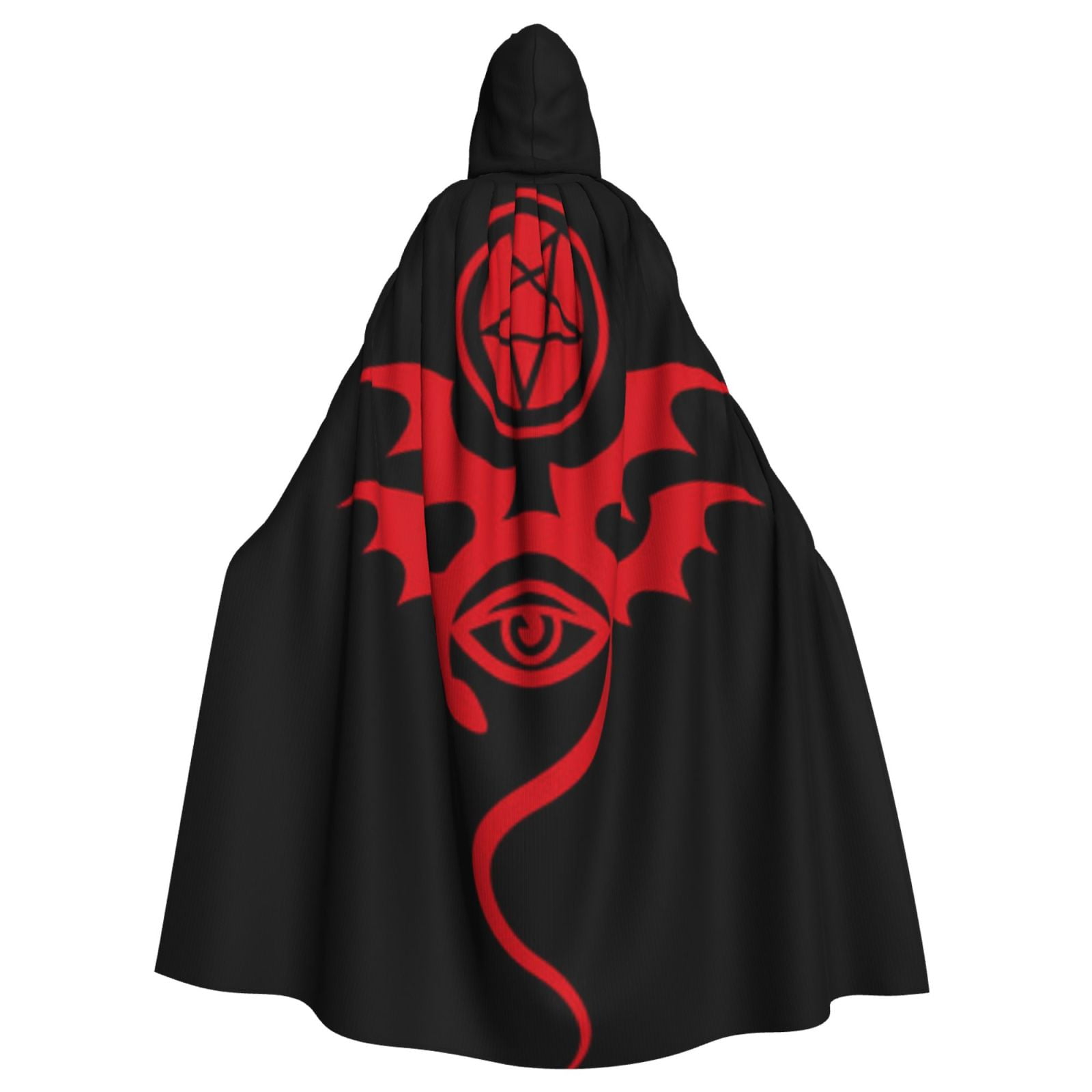 Unisex Hooded Cloak Adult Lightweight Overcoat Evil Eye Witchcraft Sign ...