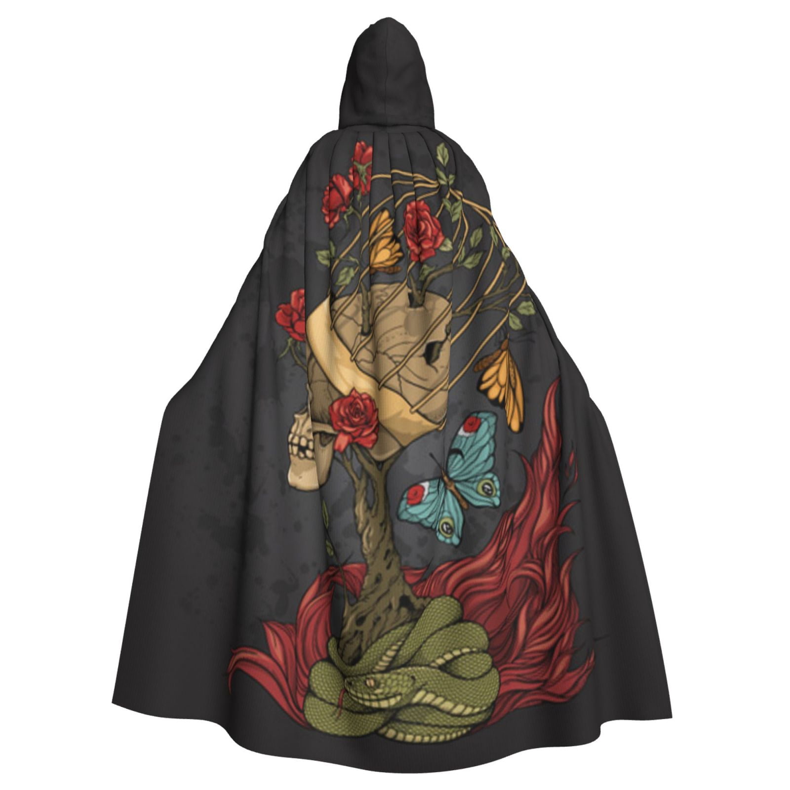 Unisex Hooded Cloak Adult Lightweight Overcoat Evil Mexican Sugar ...