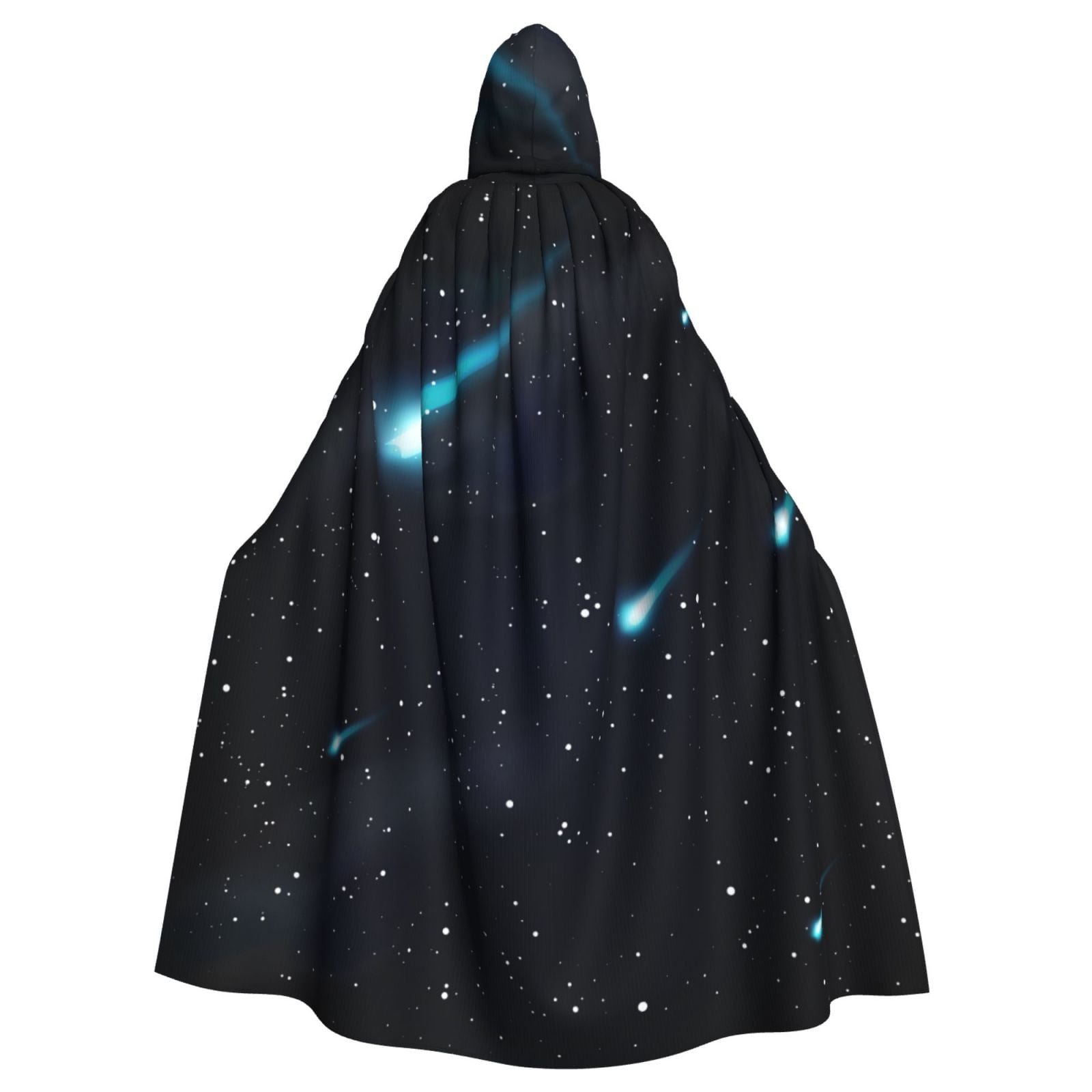 Unisex Hooded Cloak Adult Lightweight Overcoat Falling Stars Meteors ...