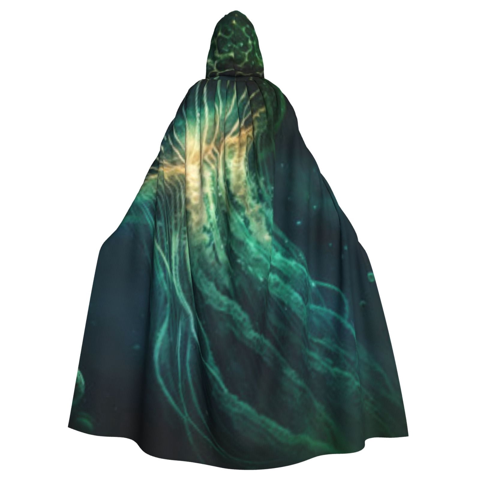 Unisex Hooded Cloak Adult Lightweight Overcoat Fantastic Jellyfish In ...