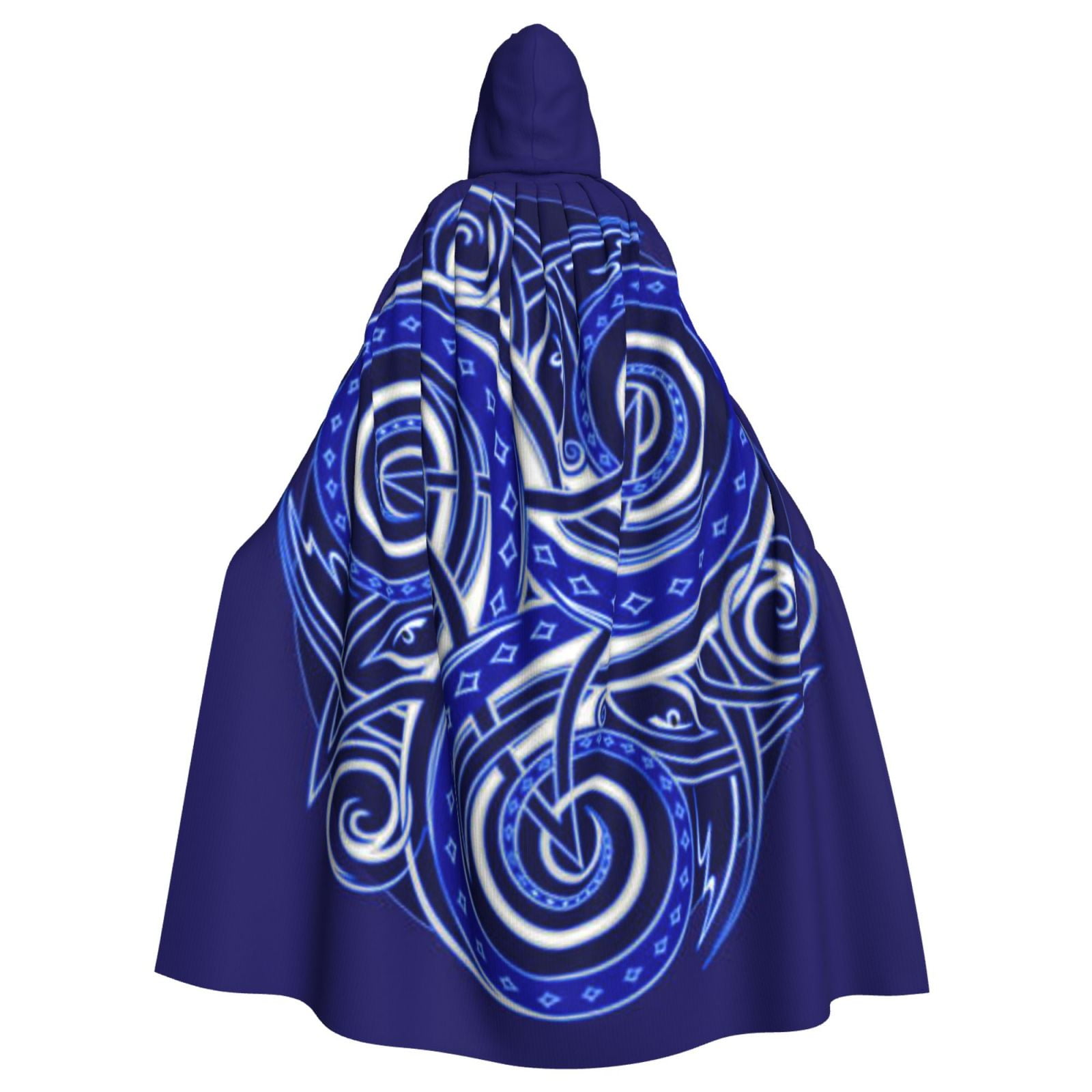 Unisex Hooded Cloak Adult Lightweight Overcoat Fantasy Celtic Disk And ...