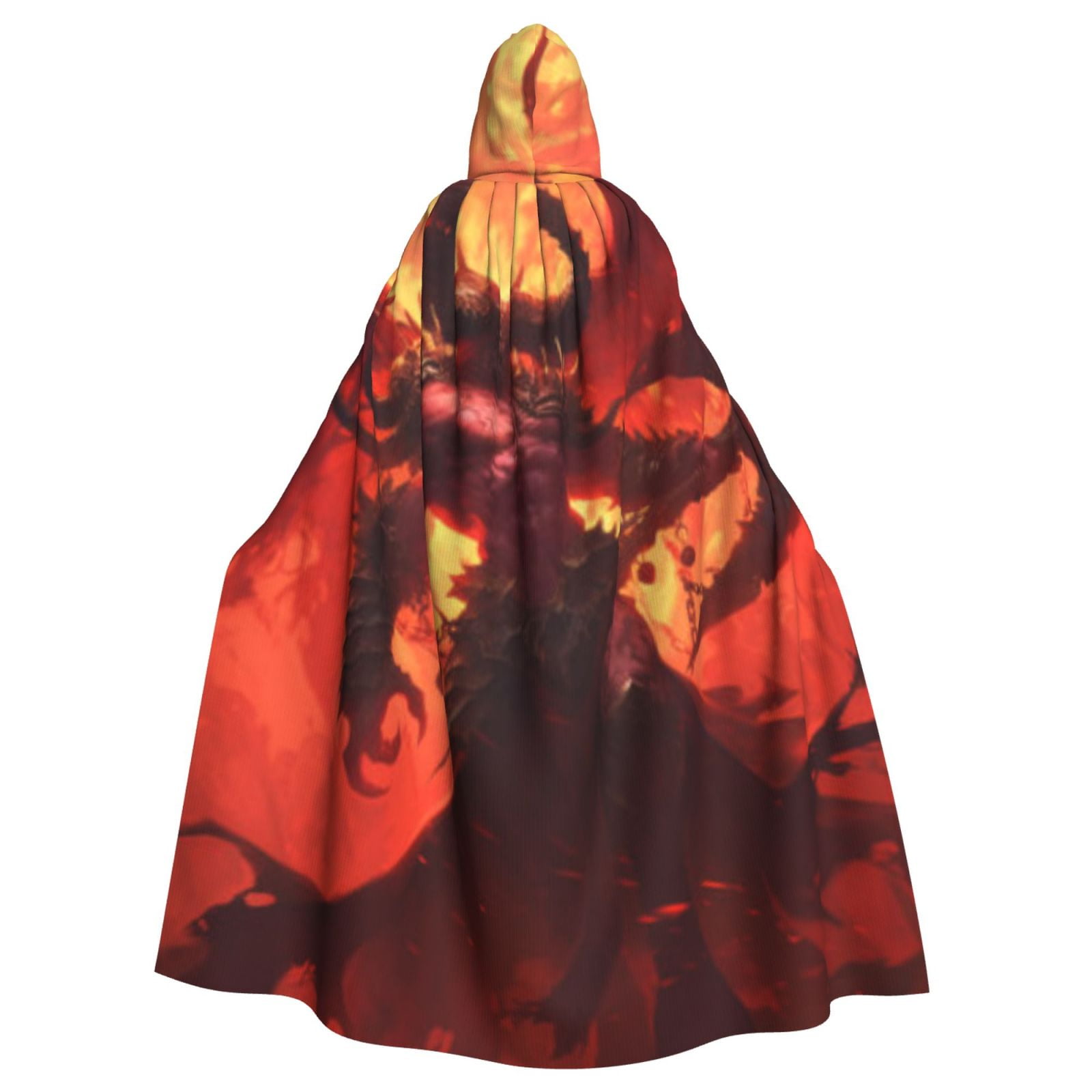 Unisex Hooded Cloak Adult Lightweight Overcoat Fantasy Dragon With ...