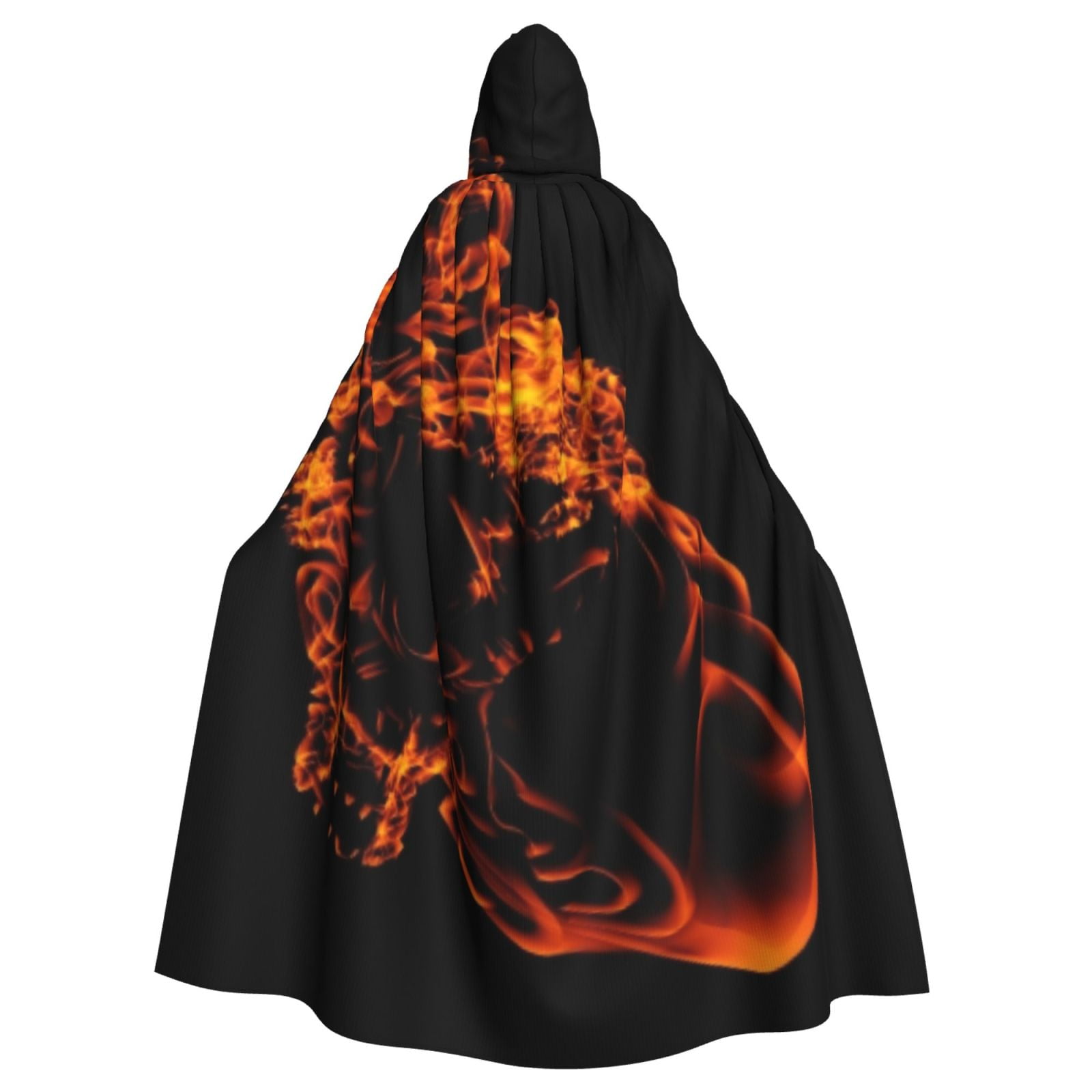 Unisex Hooded Cloak Adult Lightweight Overcoat Fire Heart Anatomy Cloak ...