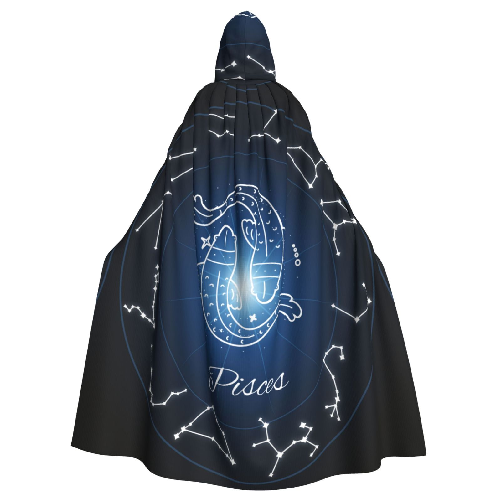 Unisex Hooded Cloak Adult Lightweight Overcoat Fish Illustration Cloak ...
