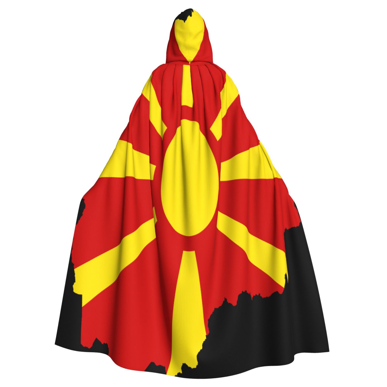 Unisex Hooded Cloak Adult Lightweight Overcoat Flag Map Of North ...