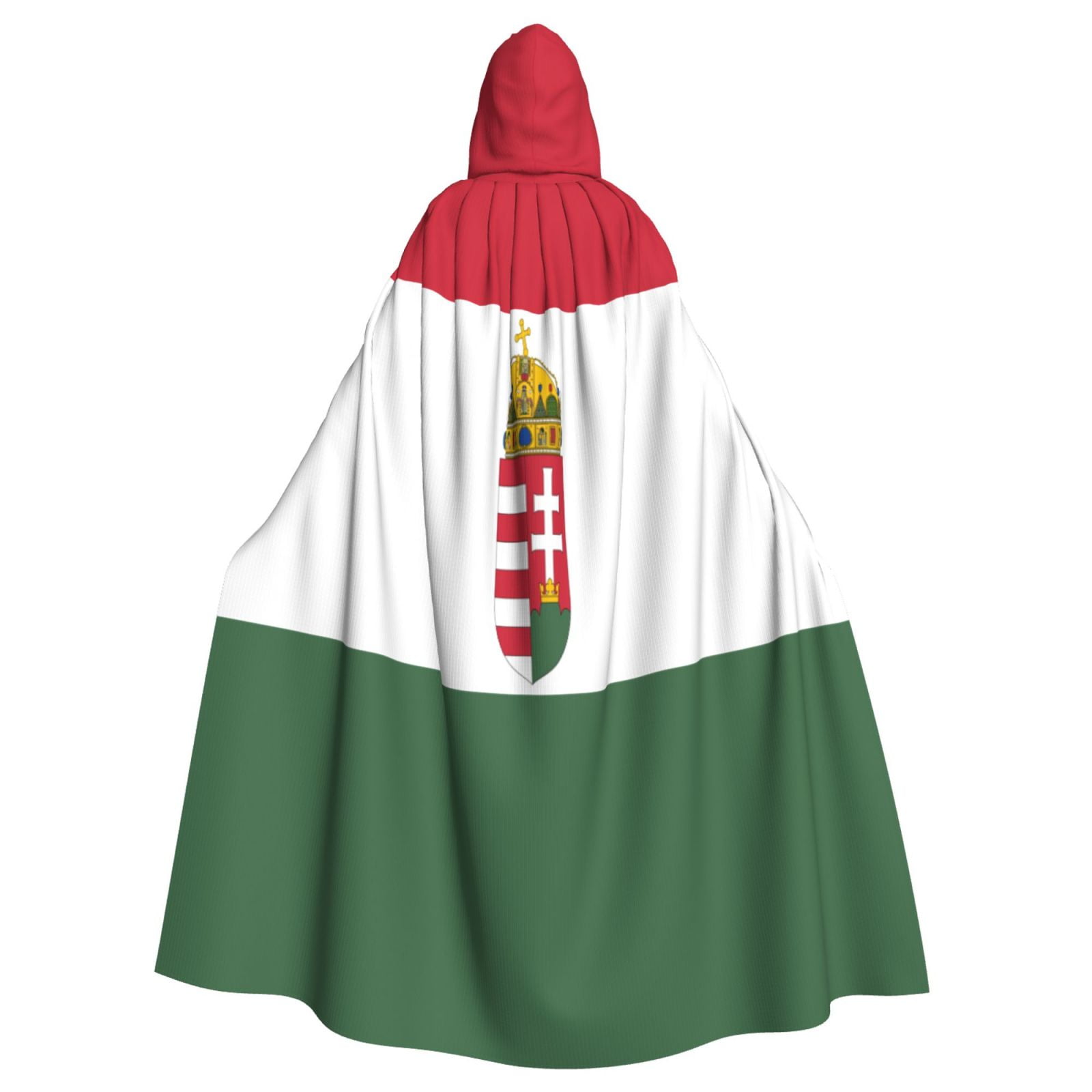 Unisex Hooded Cloak Adult Lightweight Overcoat Flag Of Hungary With ...