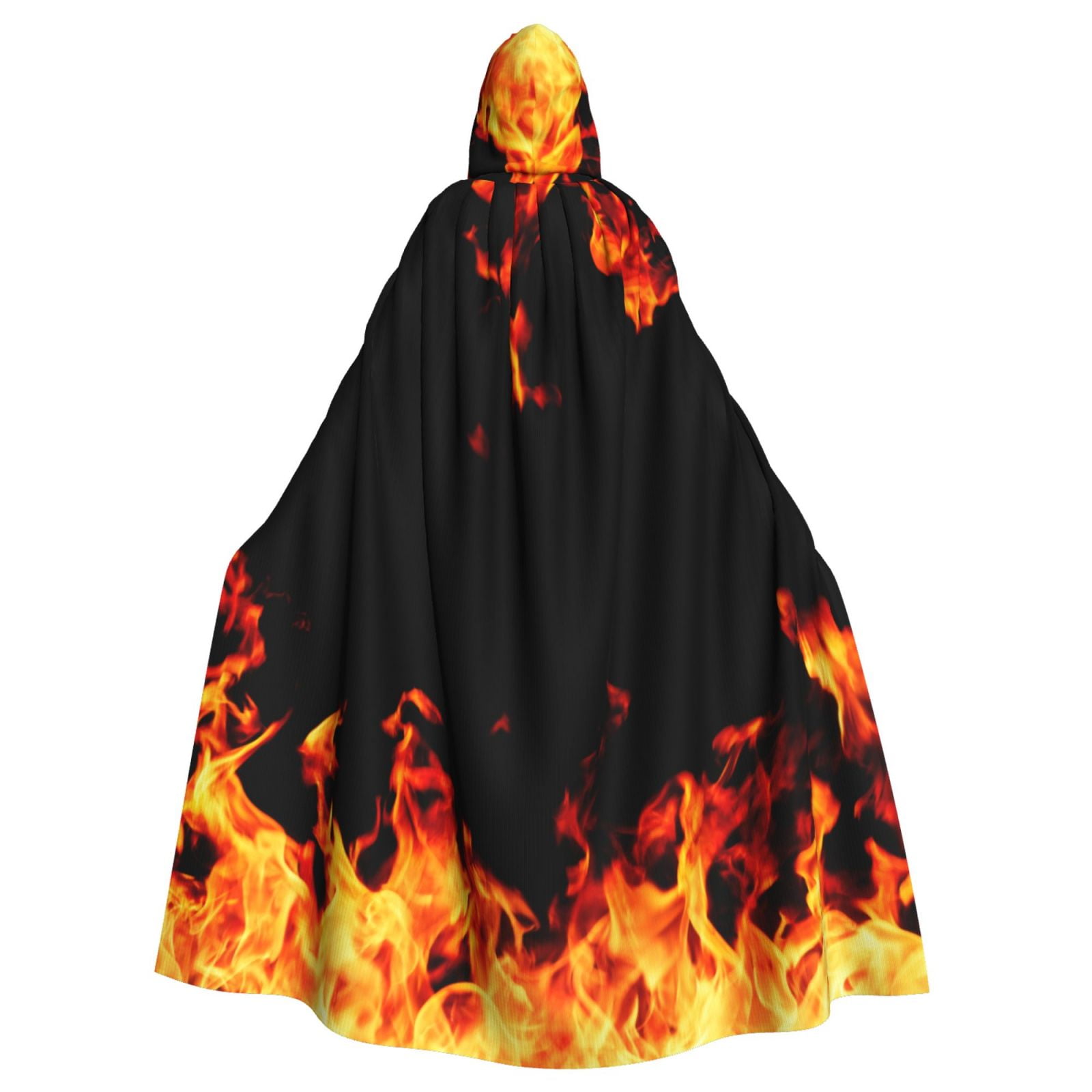 Unisex Hooded Cloak Adult Lightweight Overcoat Flame Fire Cloak for ...