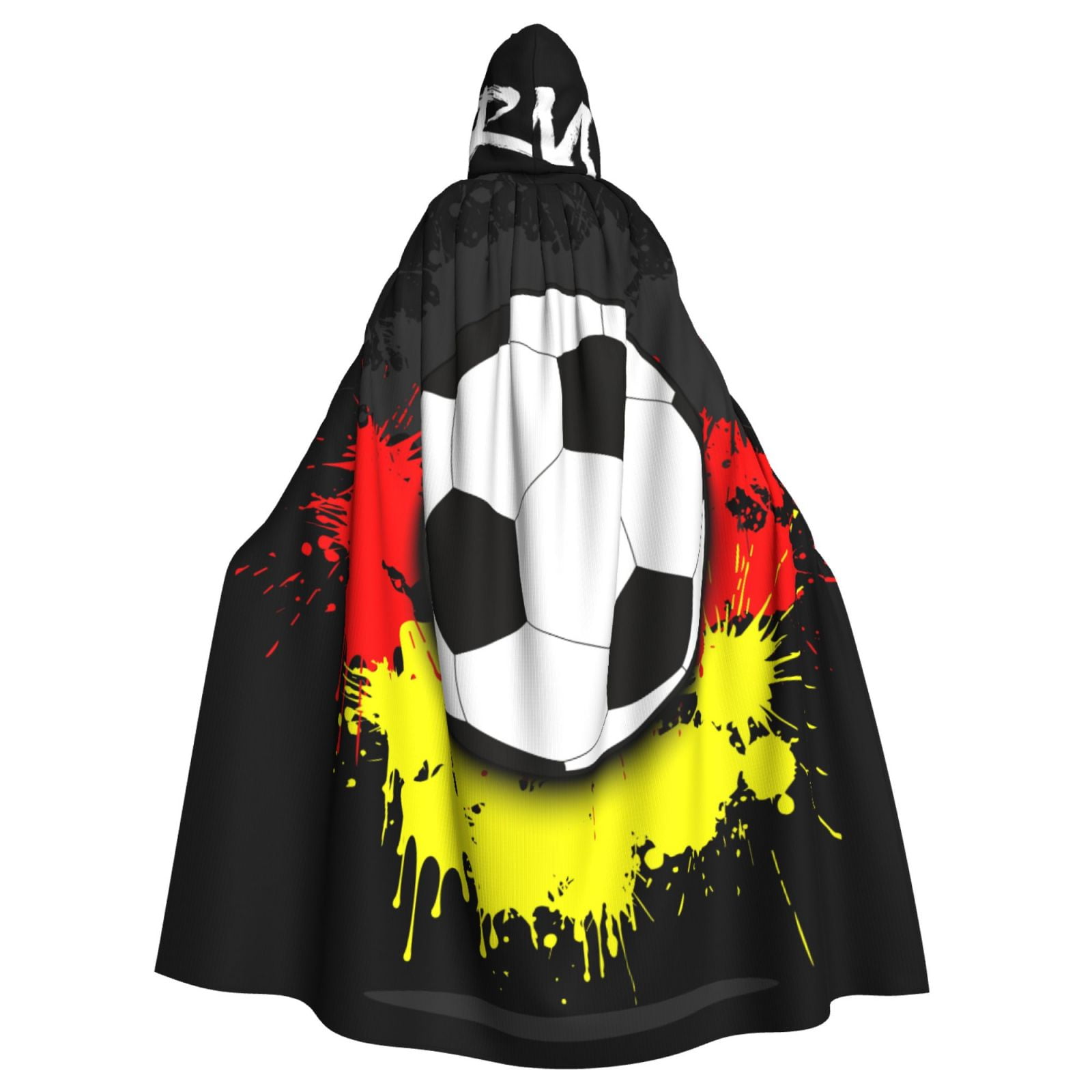 Unisex Hooded Cloak Adult Lightweight Overcoat Germany Flag Soccer Ball ...