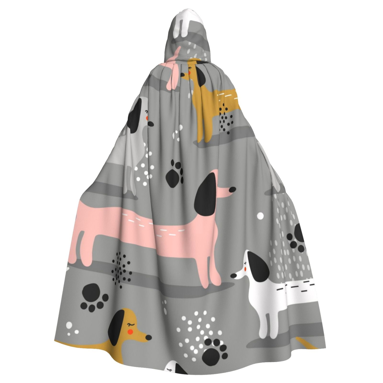 Unisex Hooded Cloak Adult Lightweight Overcoat Happy Dogs Cloak for ...