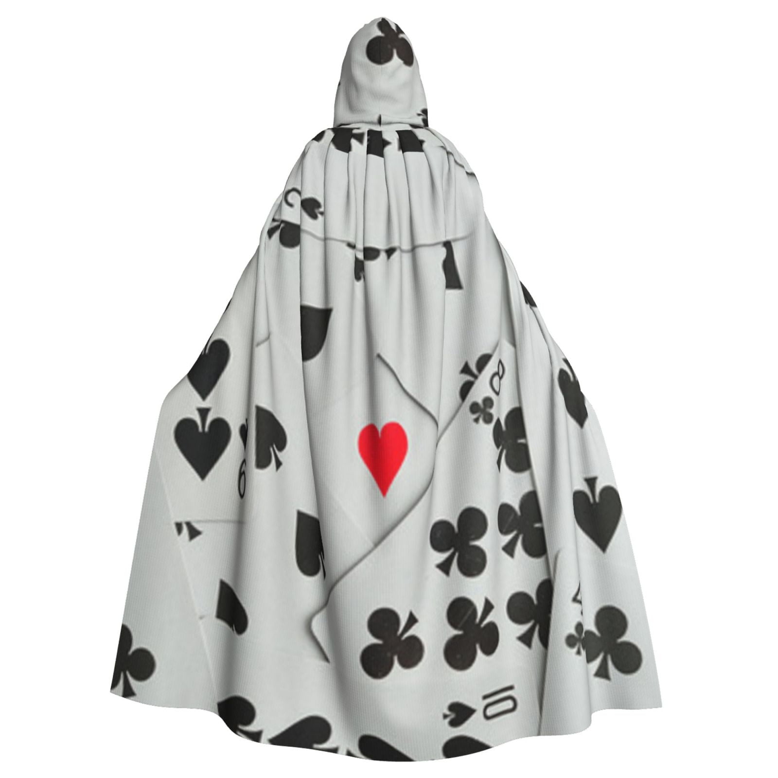 Unisex Hooded Cloak Adult Lightweight Overcoat Heart In The Middle Of ...