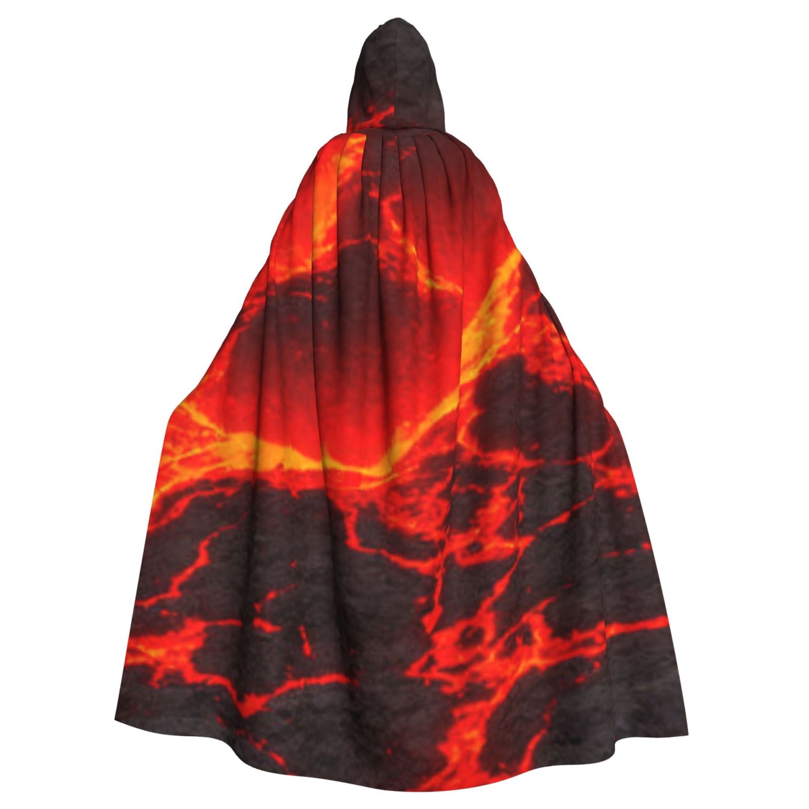 Unisex Hooded Cloak Adult Lightweight Overcoat Hot Lava Eruption Cloak ...