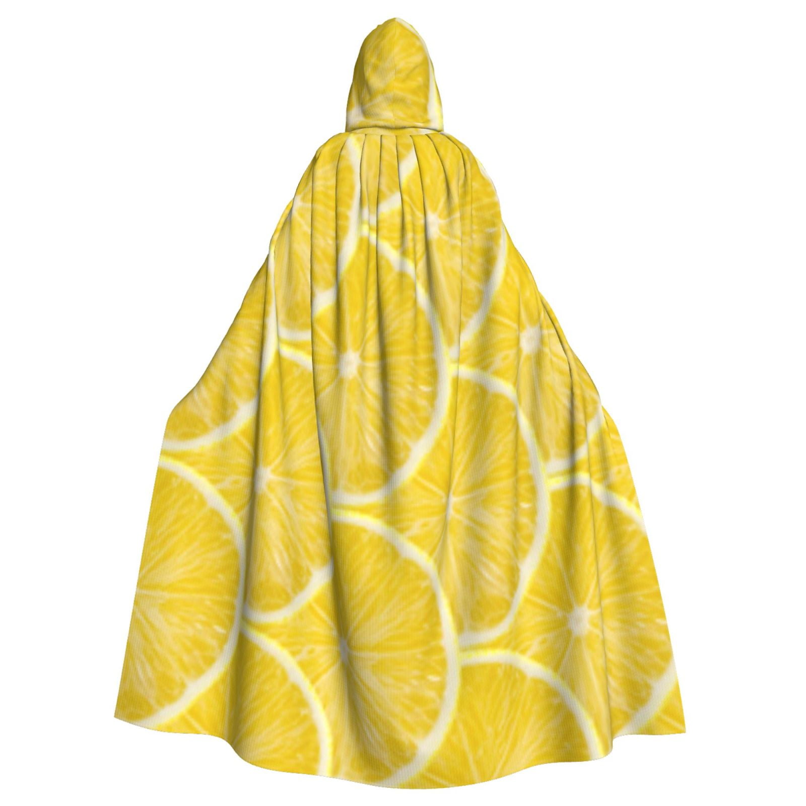 Unisex Hooded Cloak Adult Lightweight Overcoat Juicy Yellow Slice Of ...