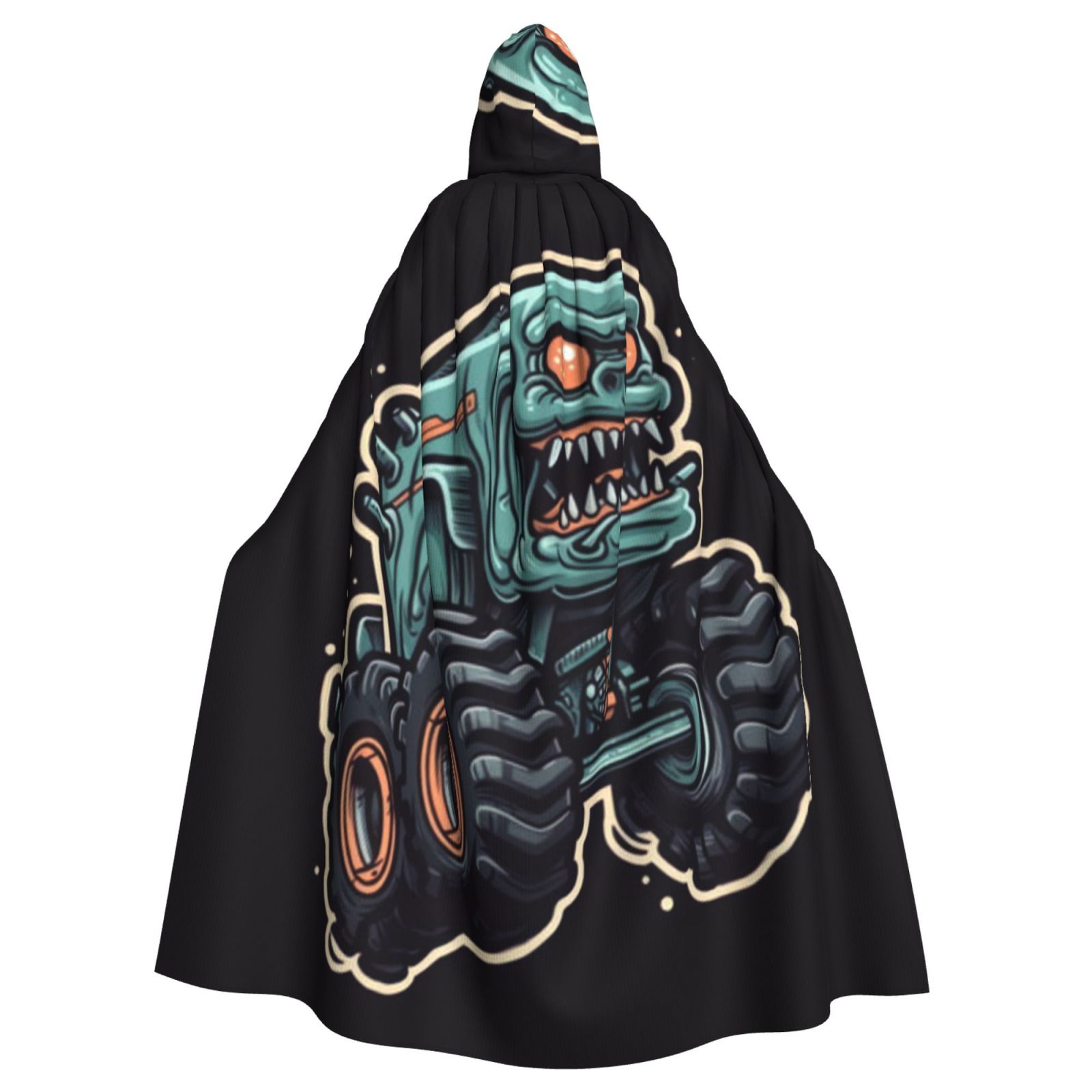 Unisex Hooded Cloak Adult Lightweight Overcoat Jumping Monster Truck ...