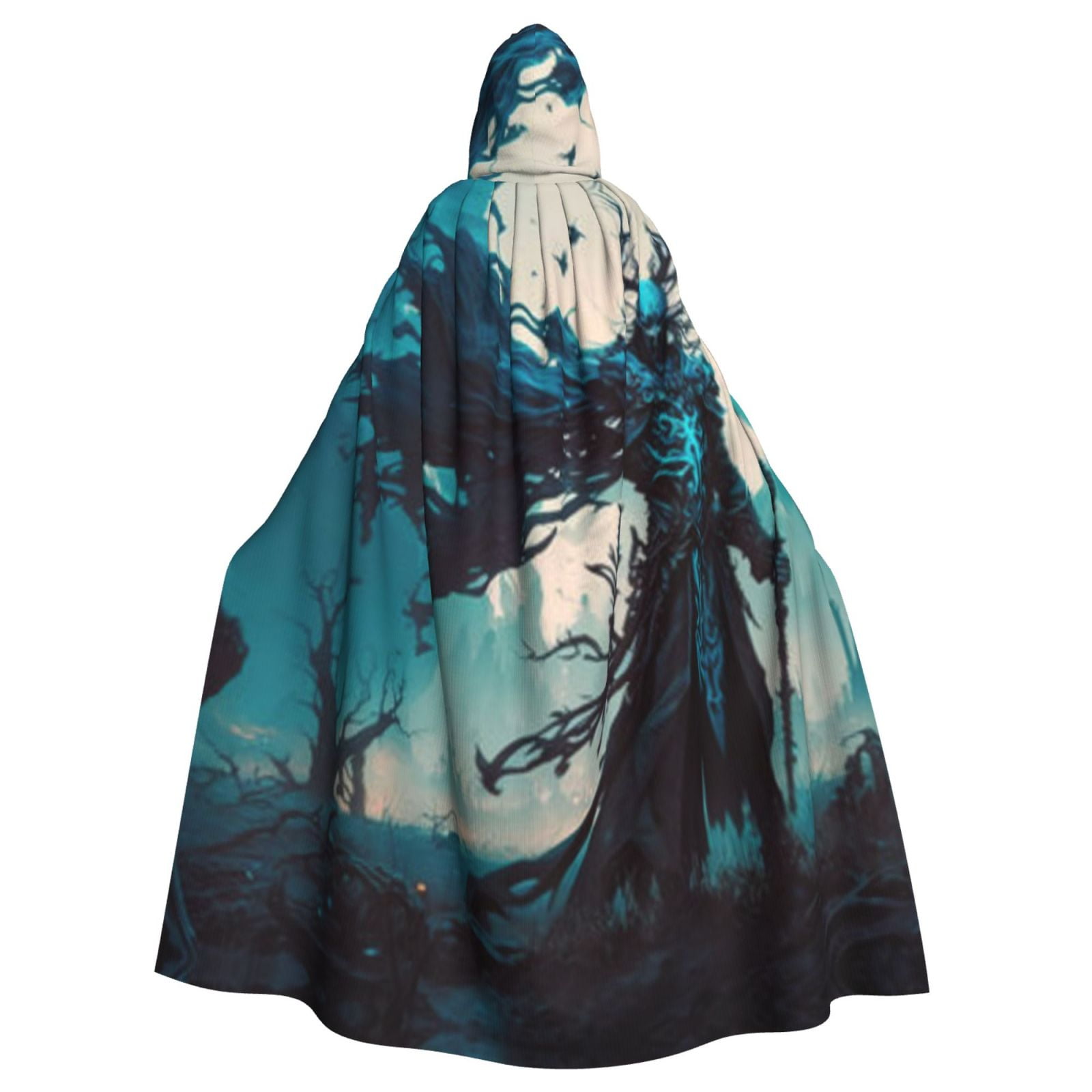 Unisex Hooded Cloak Adult Lightweight Overcoat Knight In Forest Fantasy ...