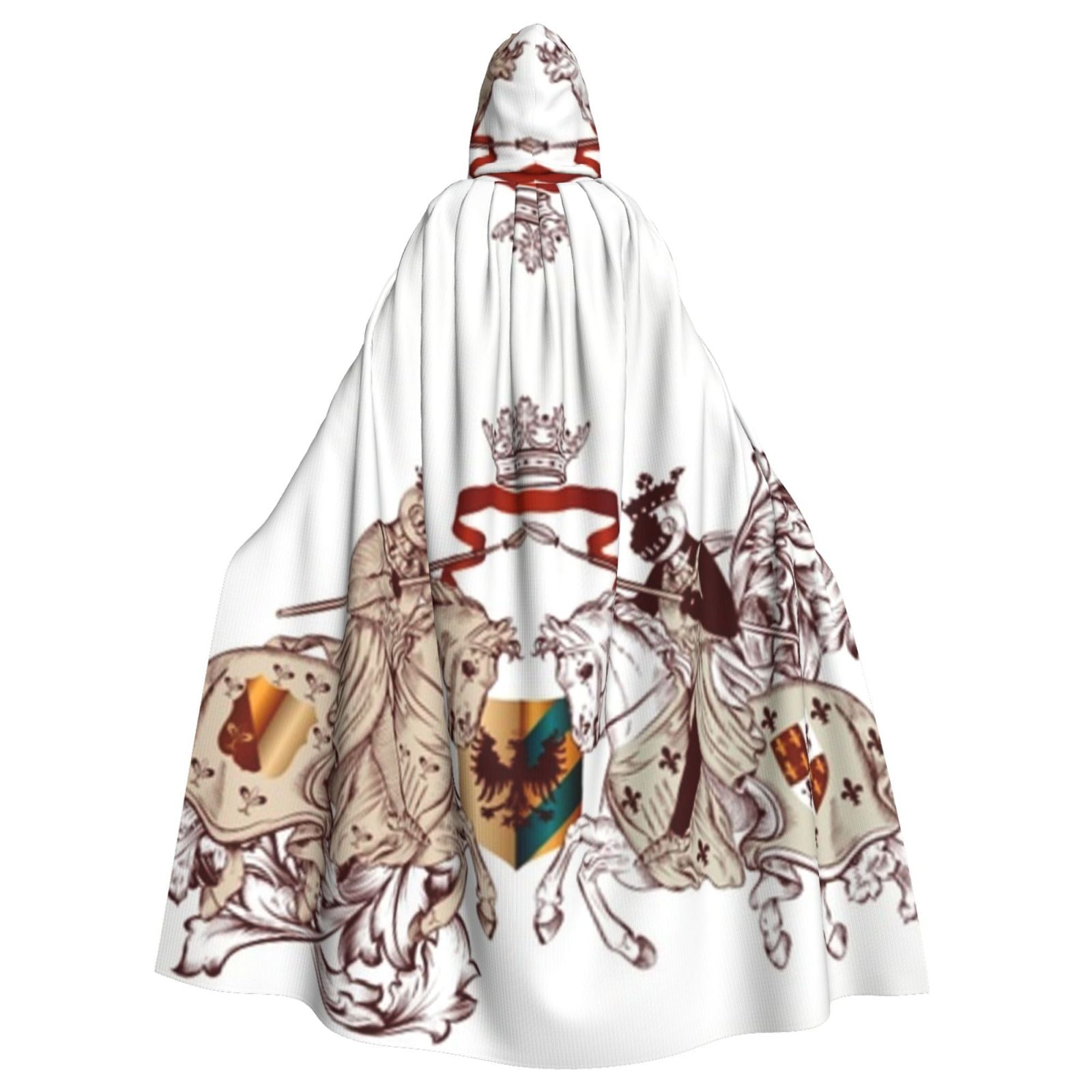 Unisex Hooded Cloak Adult Lightweight Overcoat Knights Riding Horses ...
