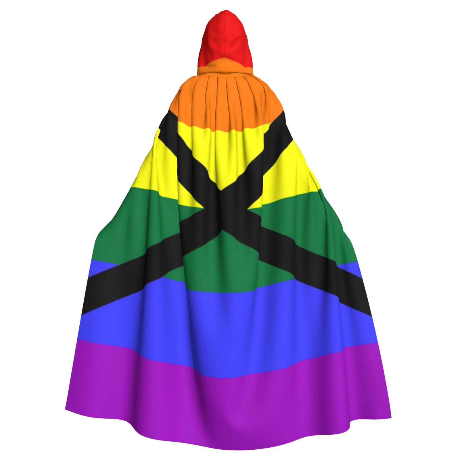Unisex Hooded Cloak Adult Lightweight Overcoat LGBT Rainbow Flag Cloak ...