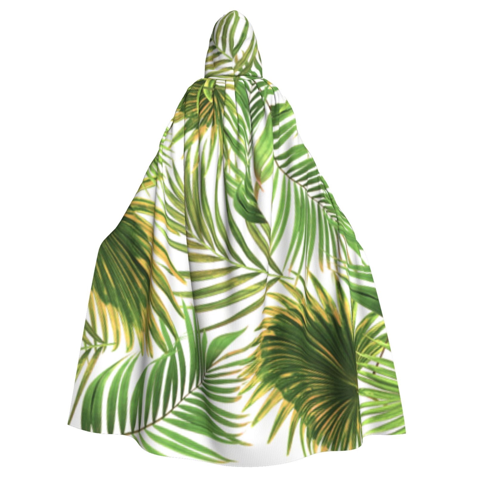 Unisex Hooded Cloak Adult Lightweight Overcoat Leaves Of Palm Tree ...