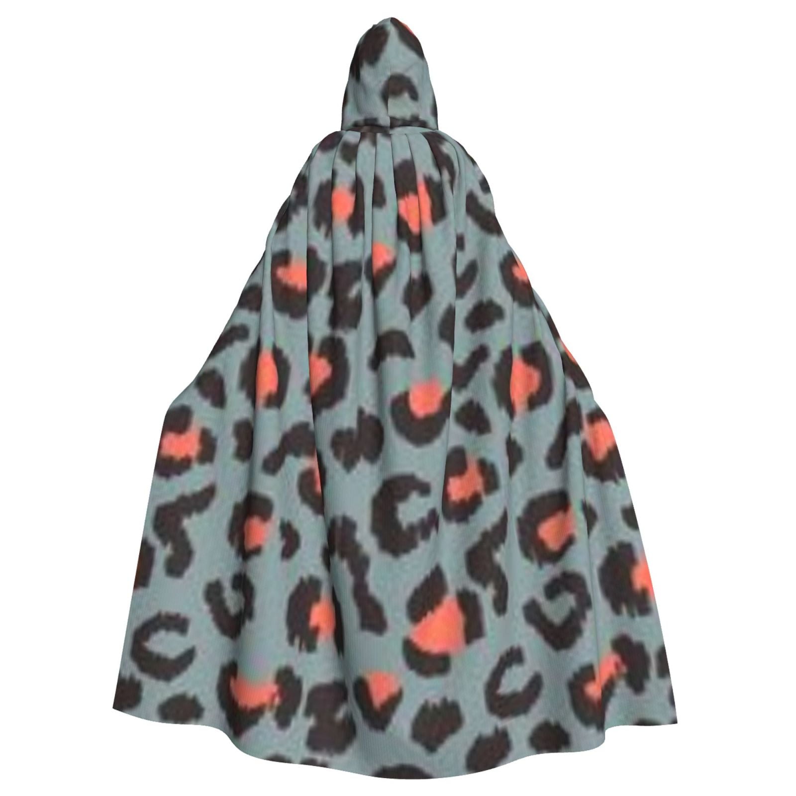 Unisex Hooded Cloak Adult Lightweight Overcoat Leopard Skin Print Cloak ...