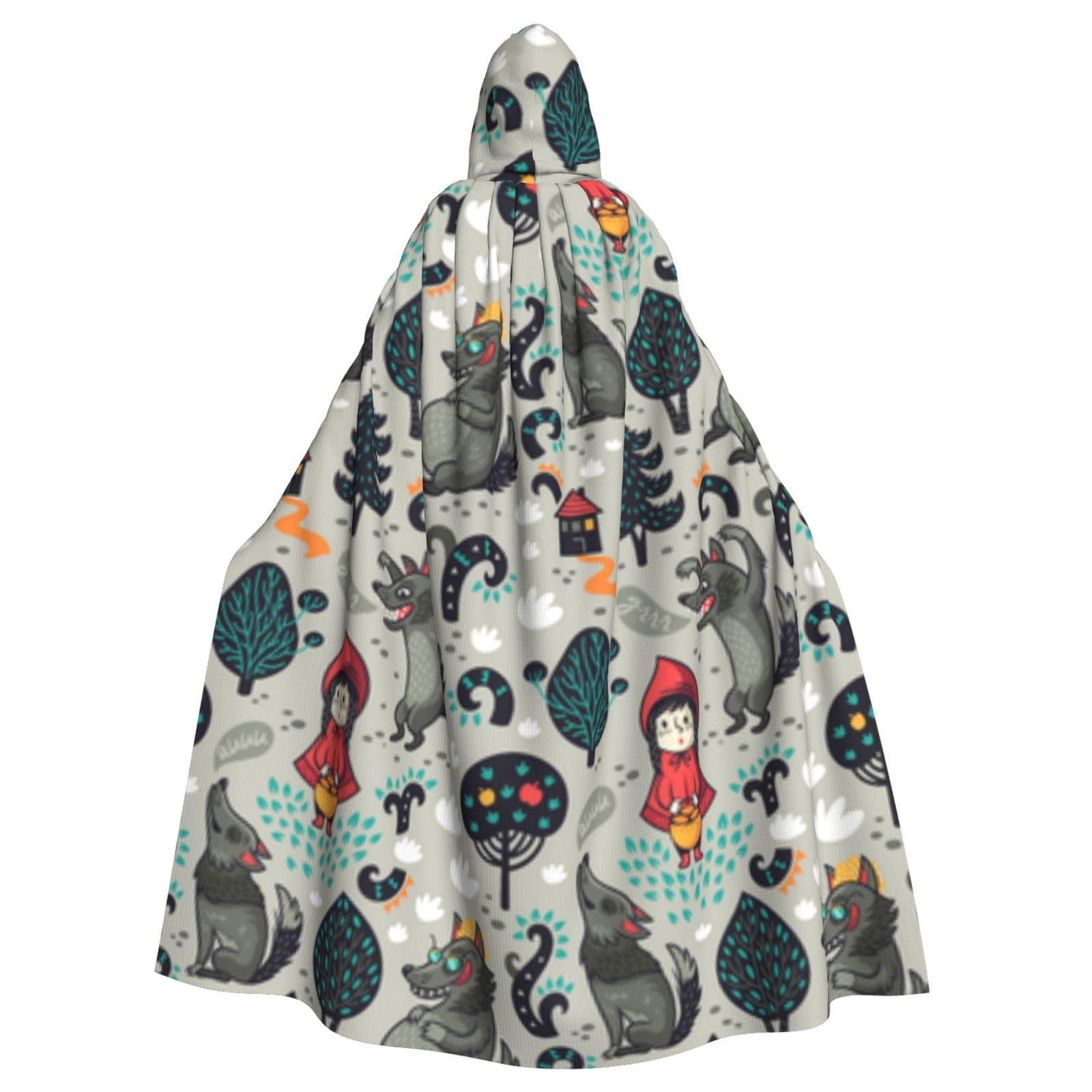 Unisex Hooded Cloak Adult Lightweight Overcoat Little Red Riding Hood ...