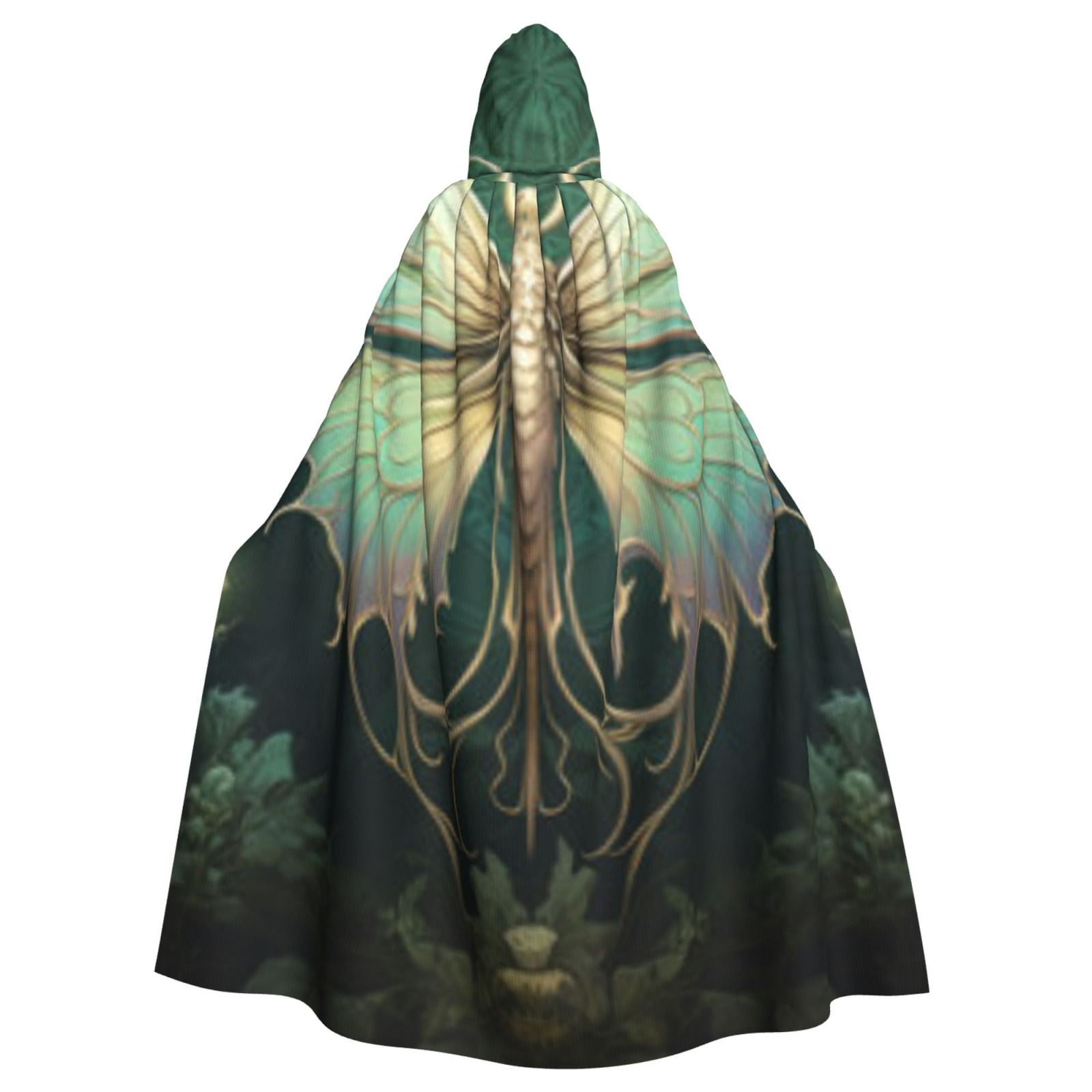 Unisex Hooded Cloak Adult Lightweight Overcoat Lunar Moth Guardians ...