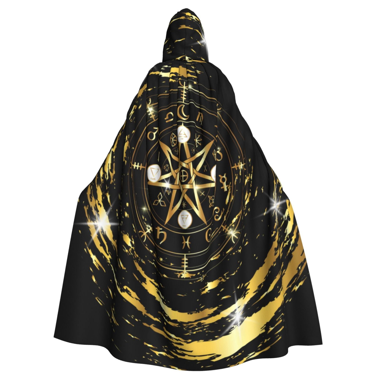Unisex Hooded Cloak Adult Lightweight Overcoat Mandala Witches Mystic ...