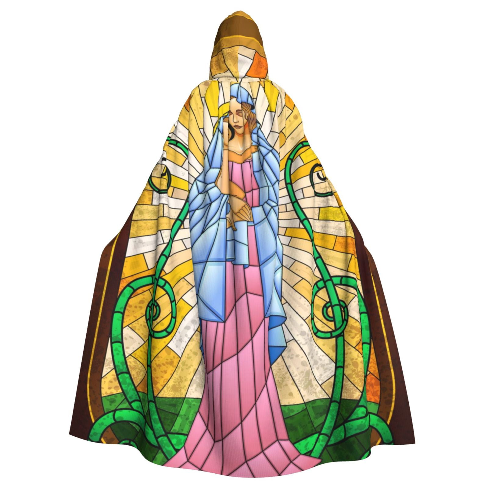 Unisex Hooded Cloak Adult Lightweight Overcoat Mary With Jesus Christ ...