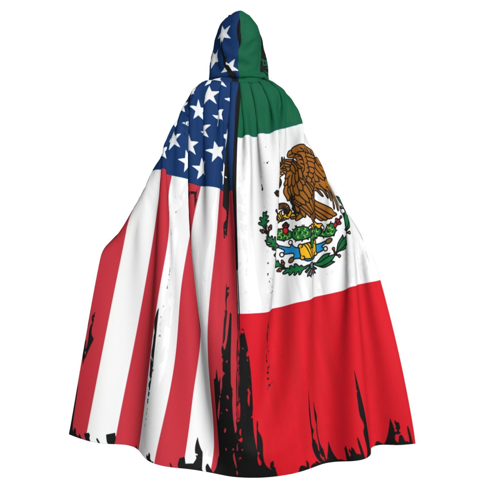 Unisex Hooded Cloak Adult Lightweight Overcoat Mexican American Art ...