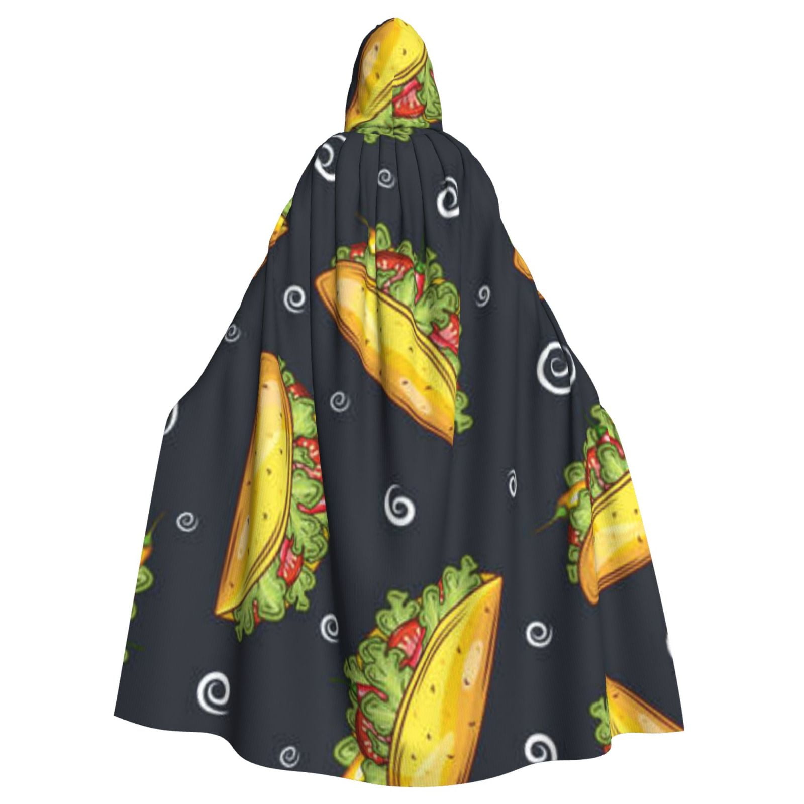 Unisex Hooded Cloak Adult Lightweight Overcoat Mexican Tacos Cloak for ...