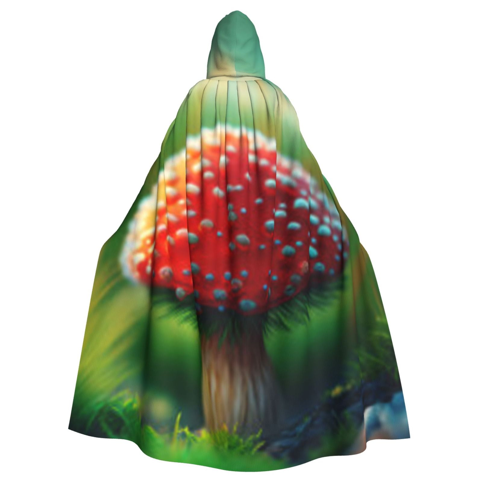 Unisex Hooded Cloak Adult Lightweight Overcoat Mushroom In The Moss ...
