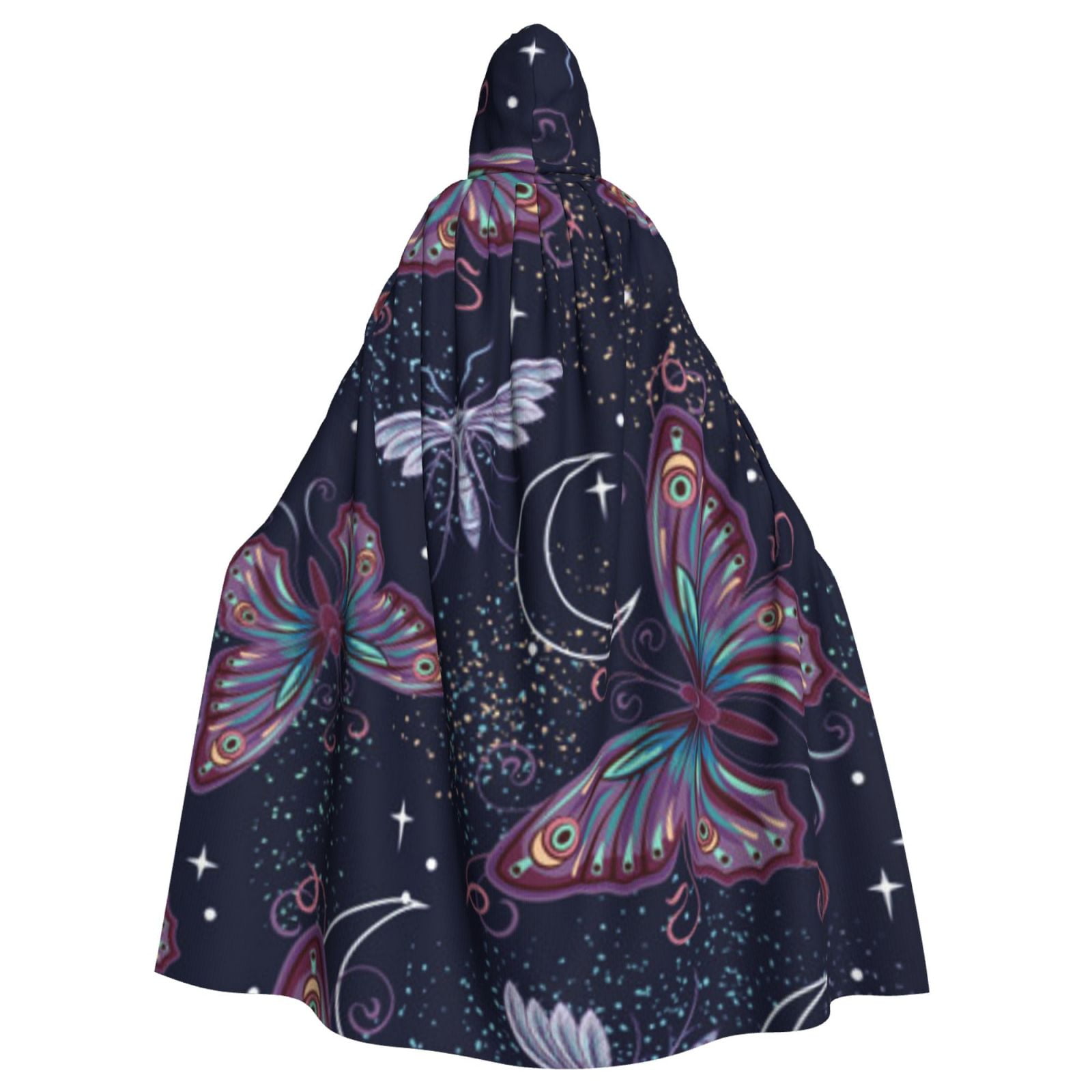 Unisex Hooded Cloak Adult Lightweight Overcoat Mysterious Fantasy ...
