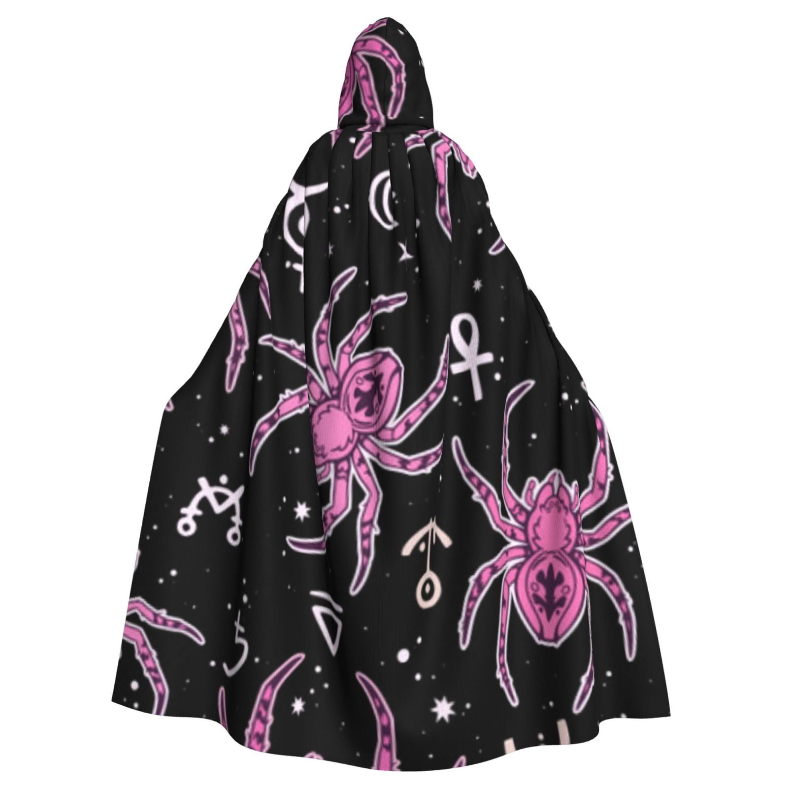 Unisex Hooded Cloak Adult Lightweight Overcoat Mystical Spiders And ...