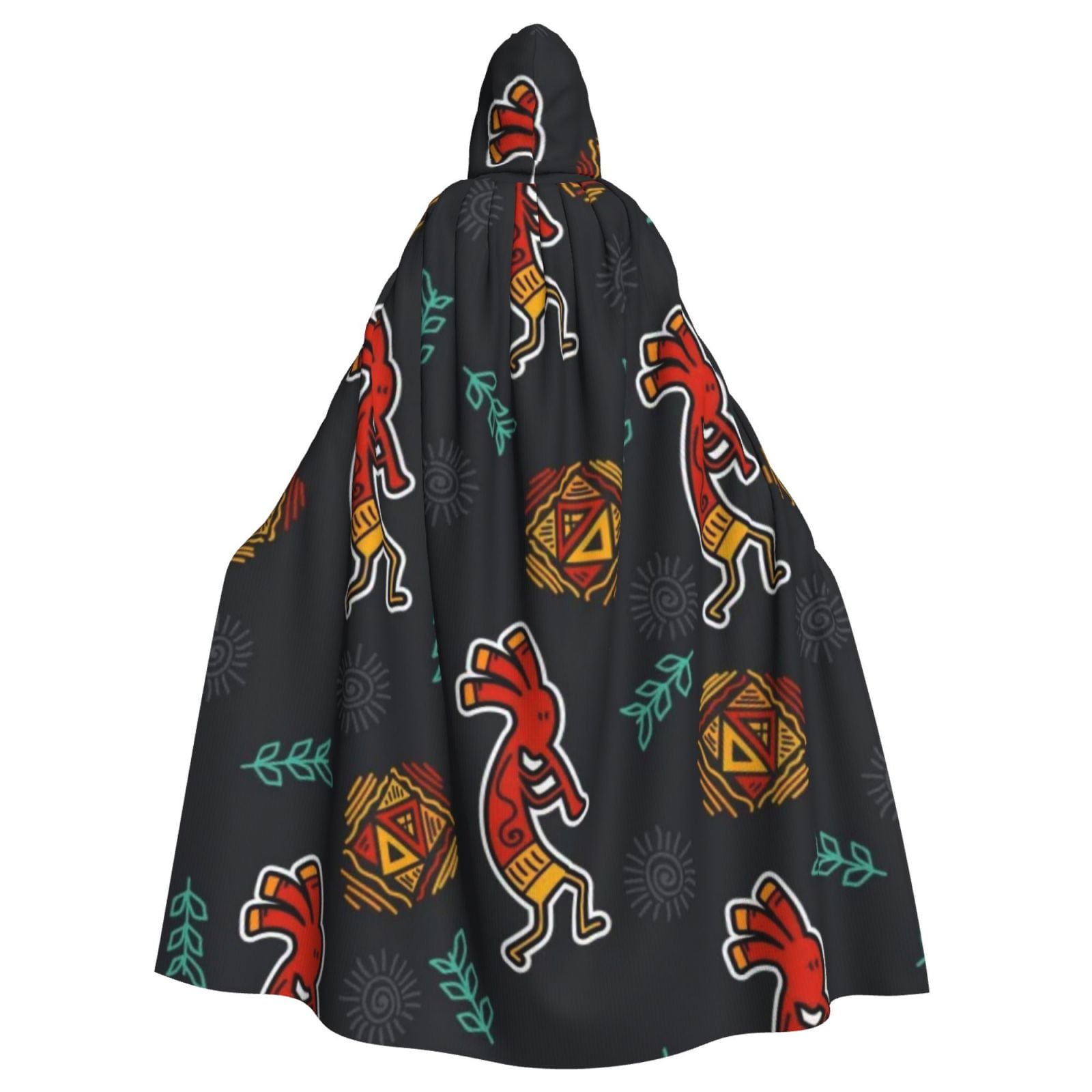 Unisex Hooded Cloak Adult Lightweight Overcoat Native Man With Pipe ...