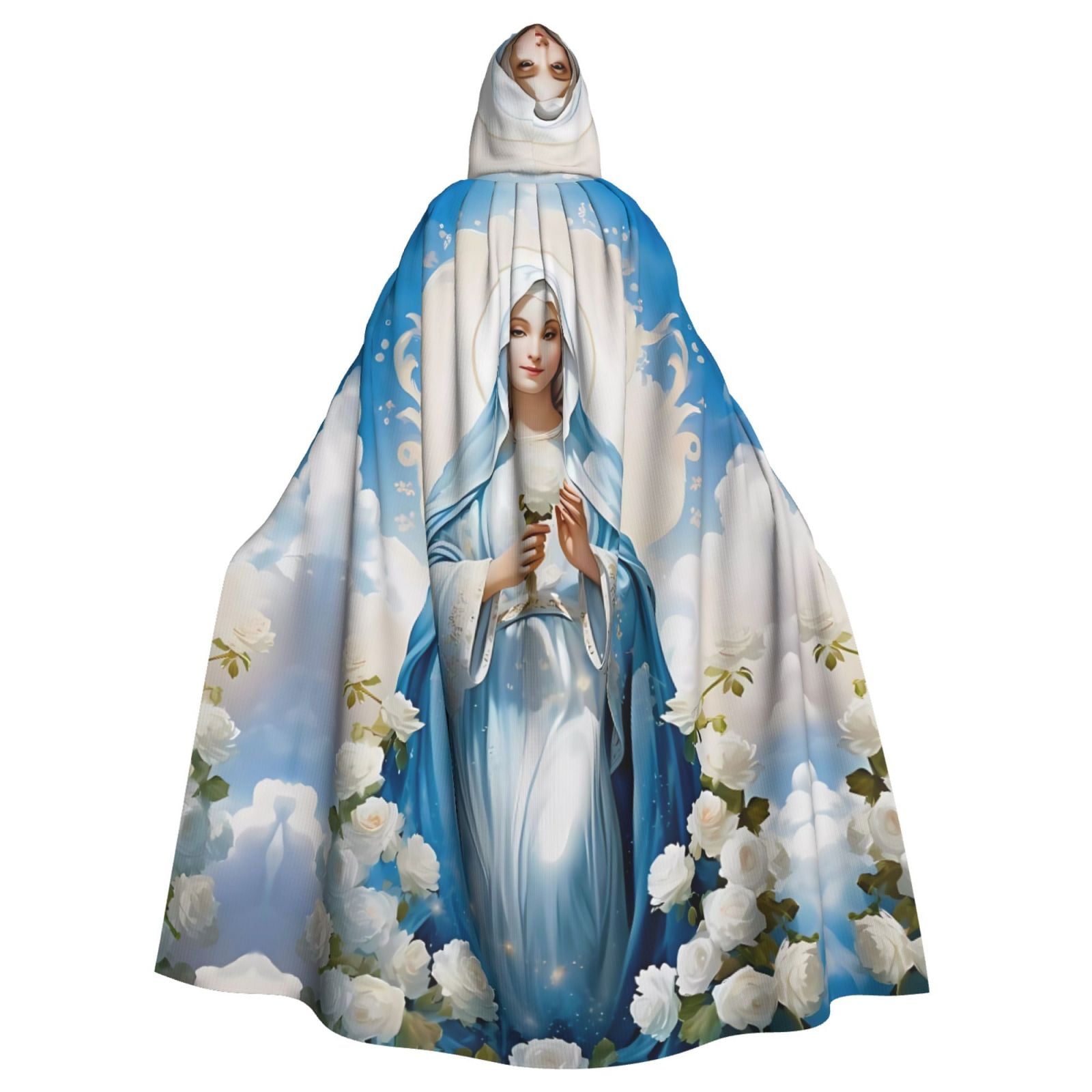 Unisex Hooded Cloak Adult Lightweight Overcoat Our Lady Of Guadalupe ...