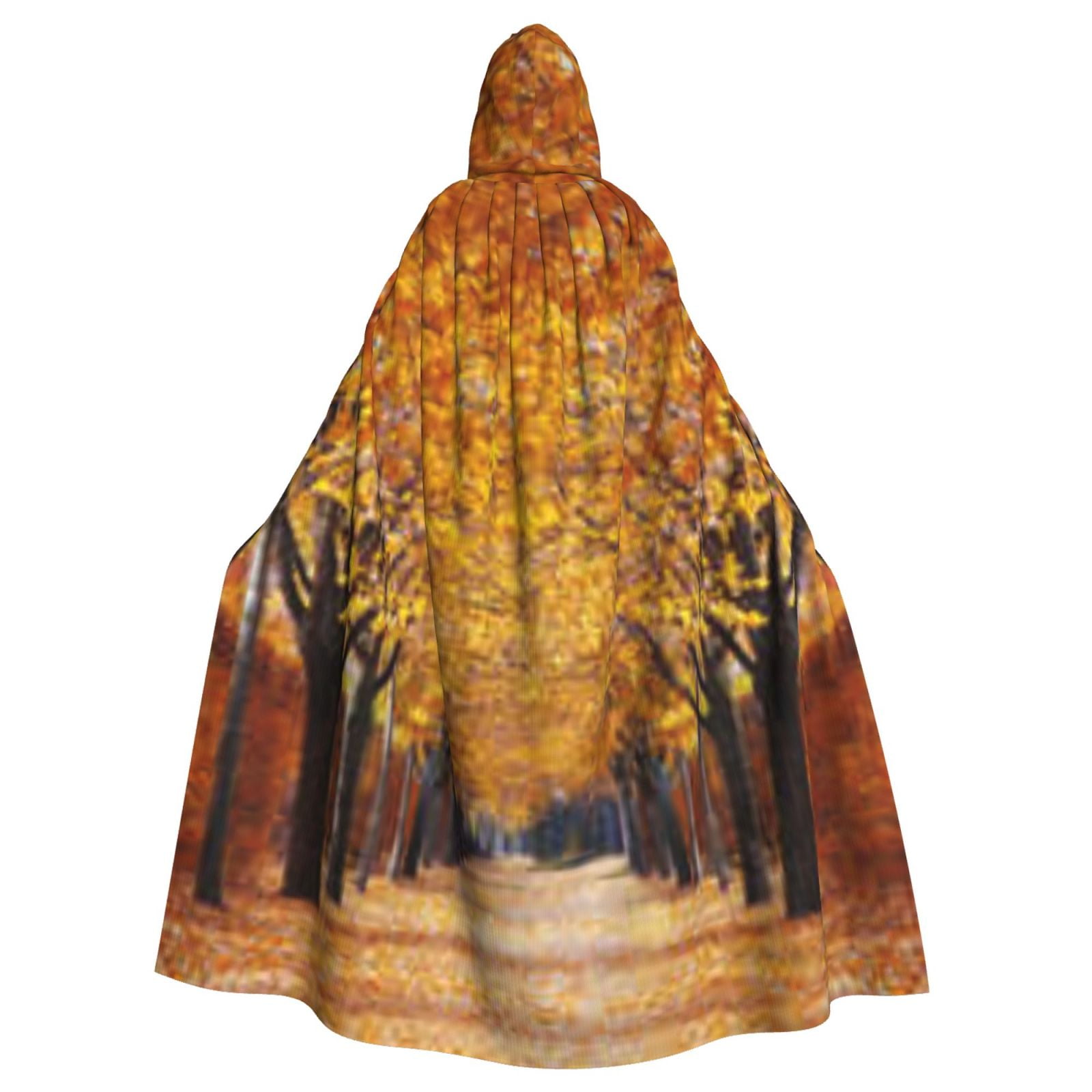 Unisex Hooded Cloak Adult Lightweight Overcoat Pathway In The Woods ...