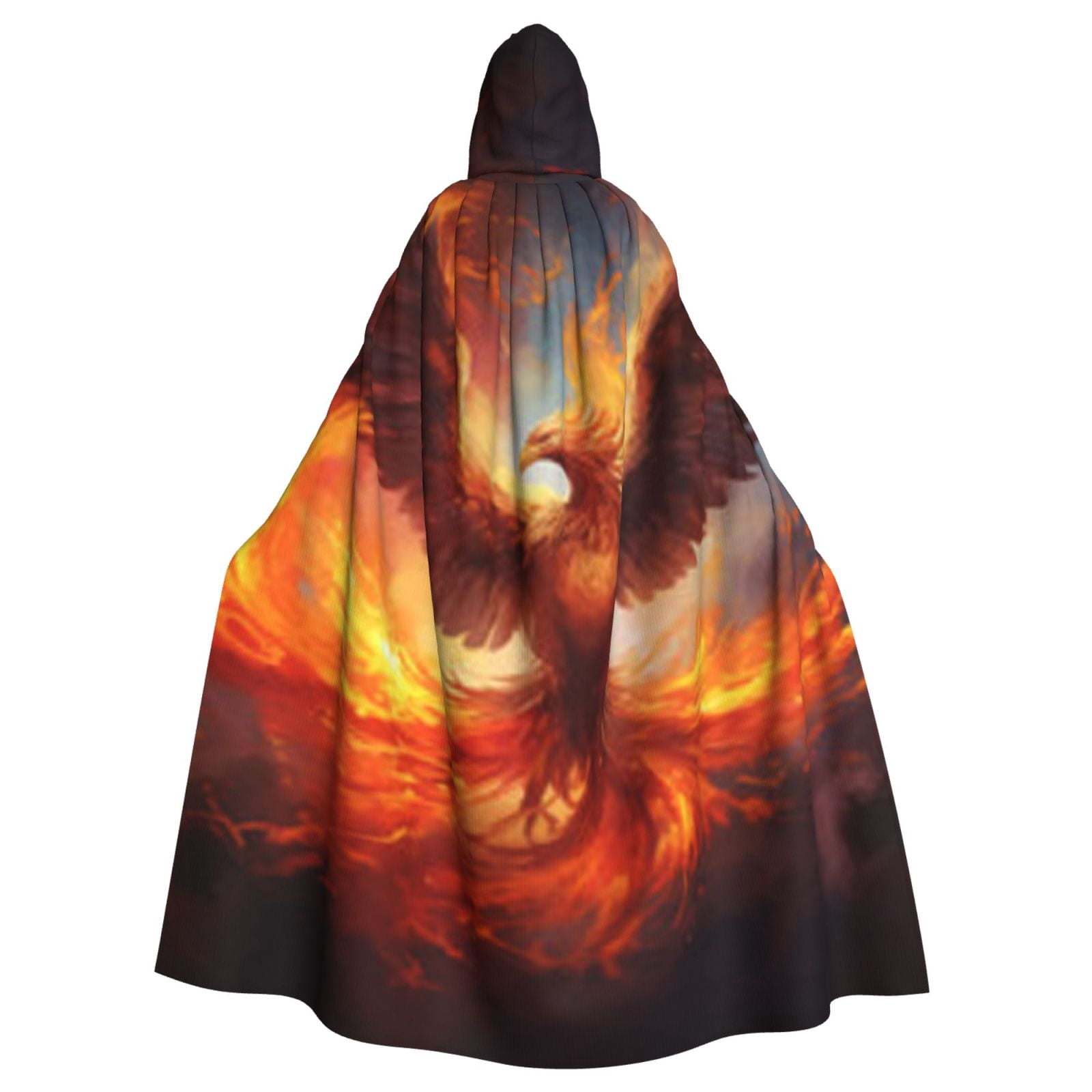 Unisex Hooded Cloak Adult Lightweight Overcoat Phoenix Fire Cloak for ...
