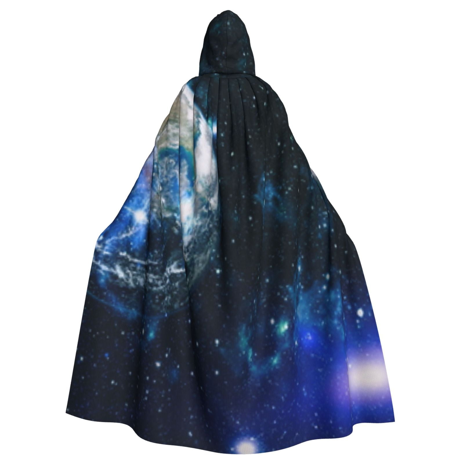 Unisex Hooded Cloak Adult Lightweight Overcoat Planet And Galaxy Stars In Space Background Cloak ...