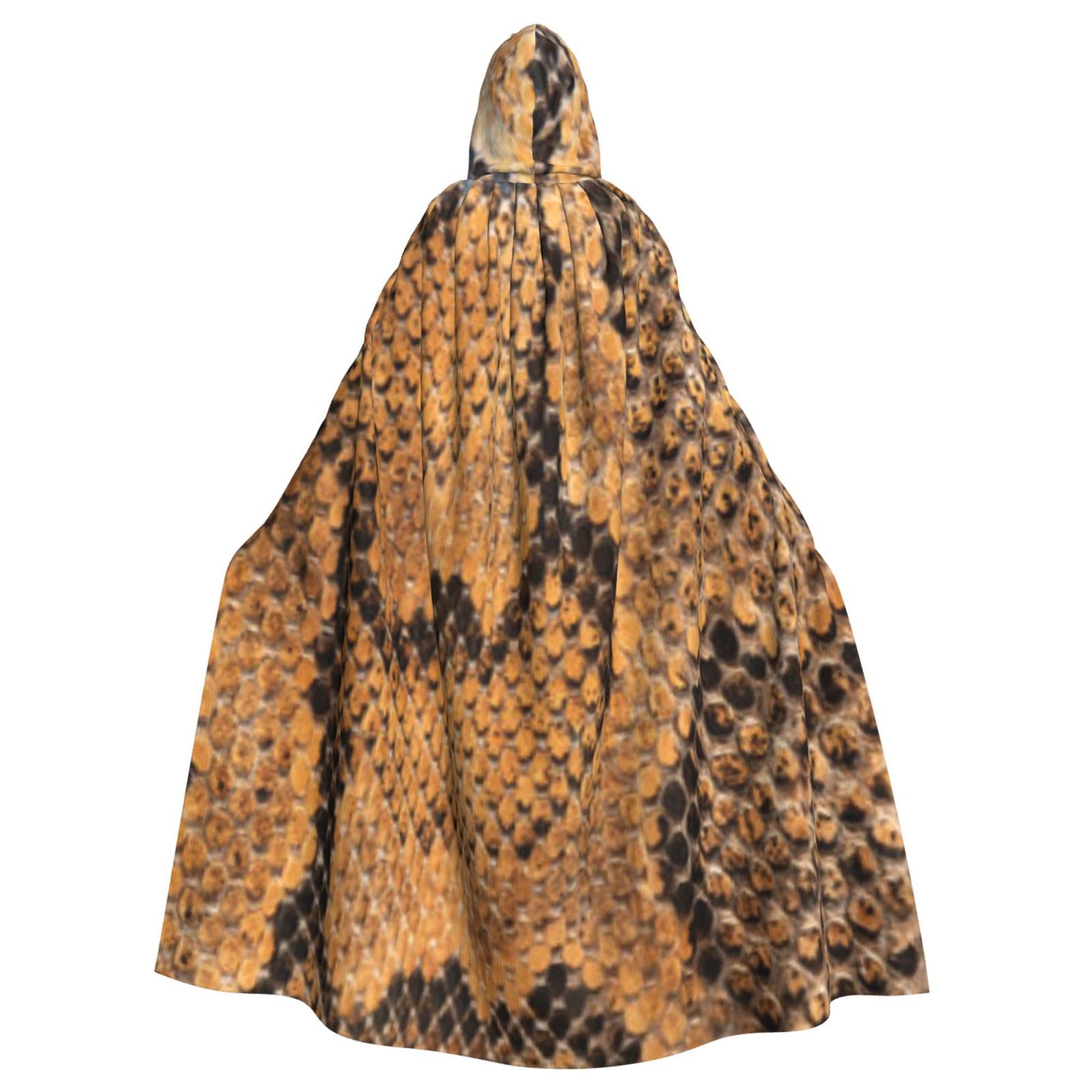 Unisex Hooded Cloak Adult Lightweight Overcoat Python Snake Skin ...