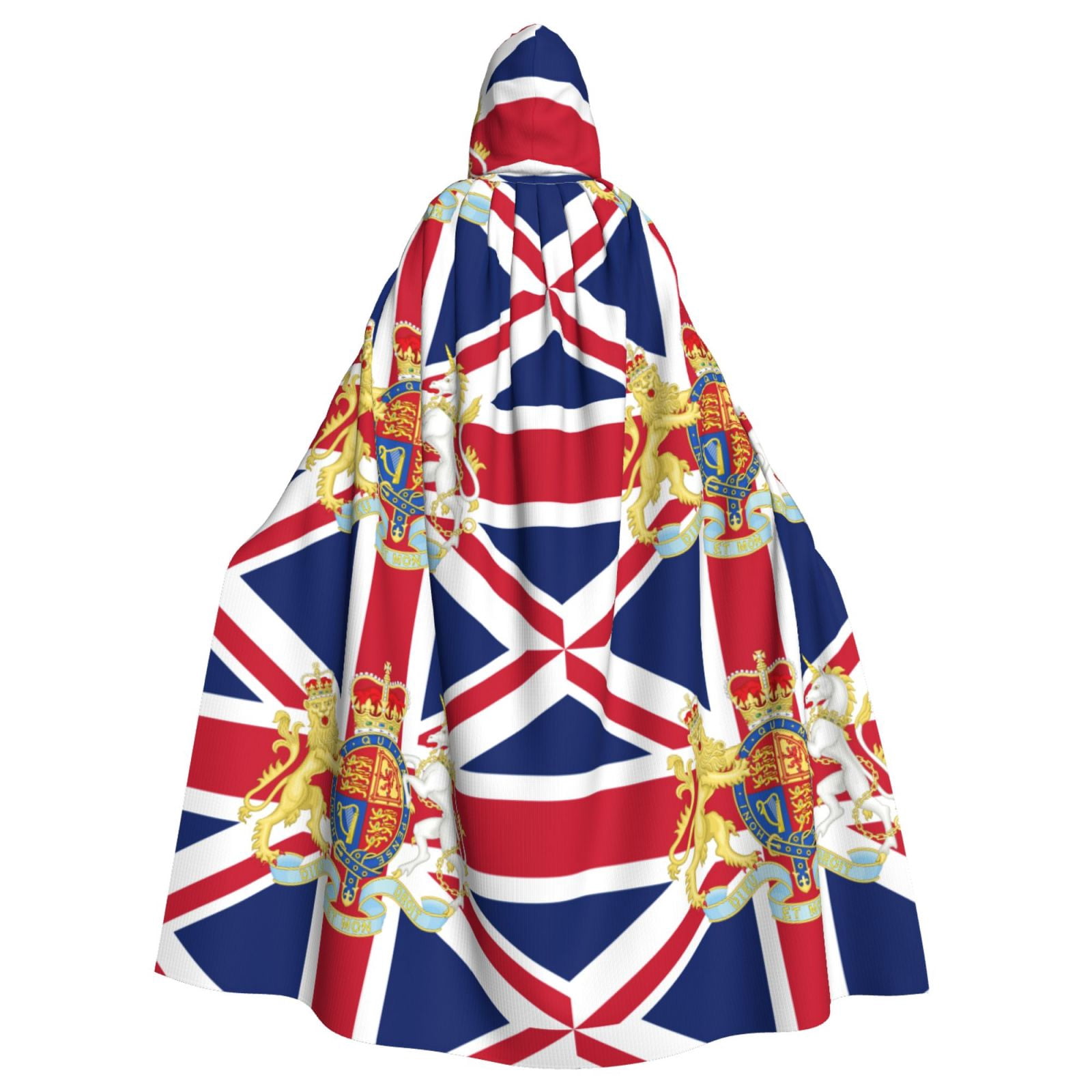 Unisex Hooded Cloak Adult Lightweight Overcoat Queen Elizabeth Platinum ...