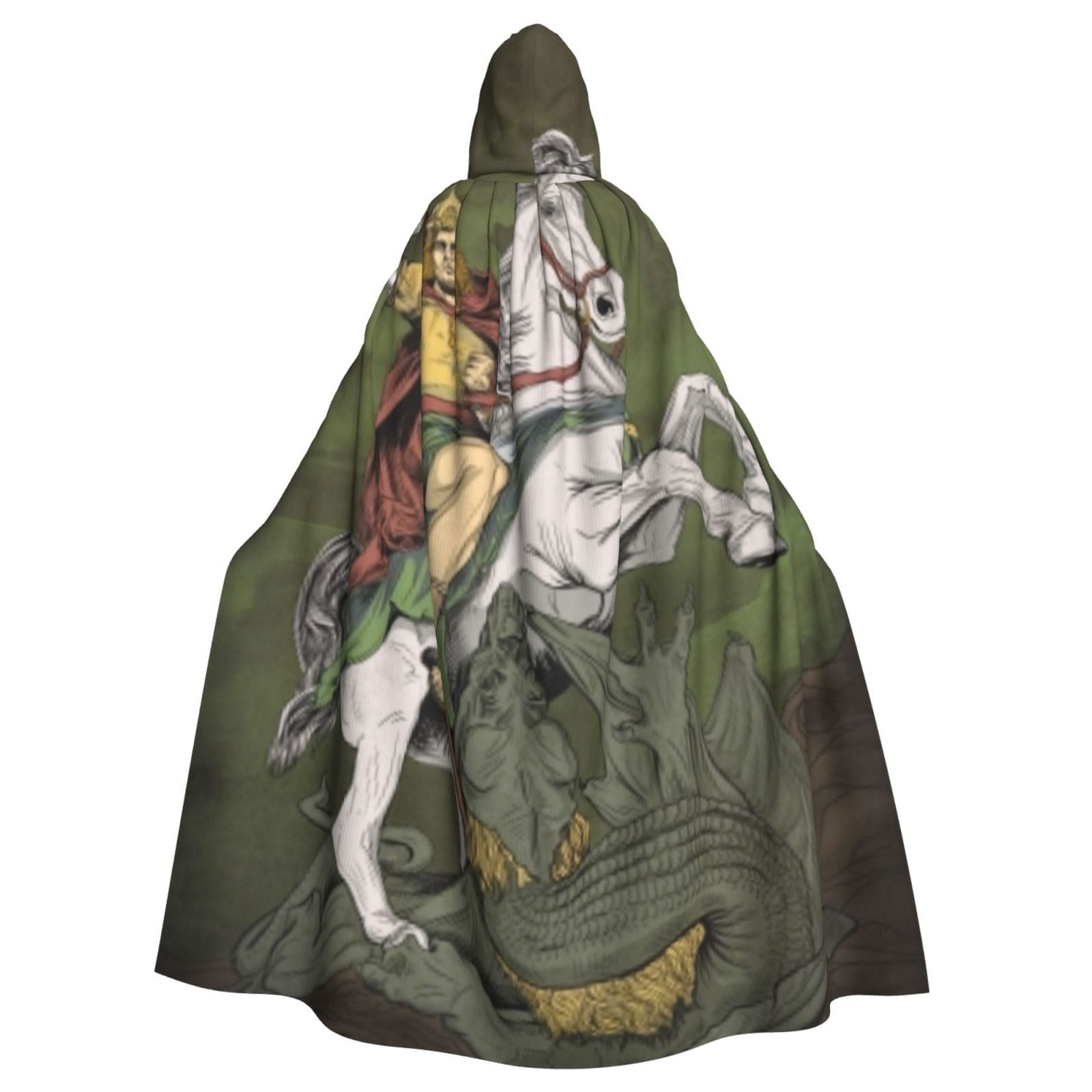 Unisex Hooded Cloak Adult Lightweight Overcoat Saint Illustration Cloak ...