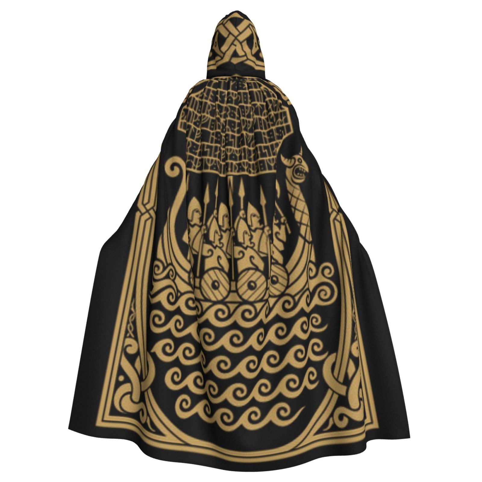 Unisex Hooded Cloak Adult Lightweight Overcoat Scandinavian Warship ...