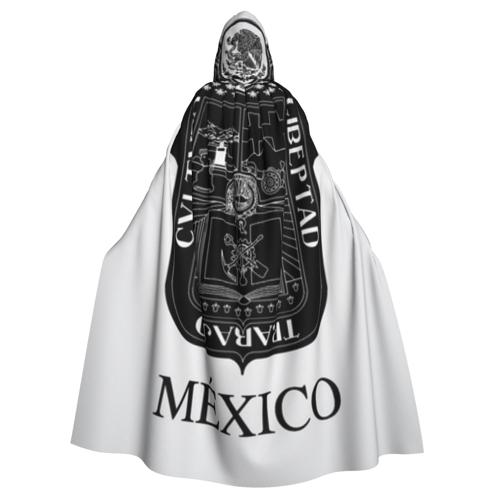Unisex Hooded Cloak Adult Lightweight Overcoat Silhouette Of Mexico ...
