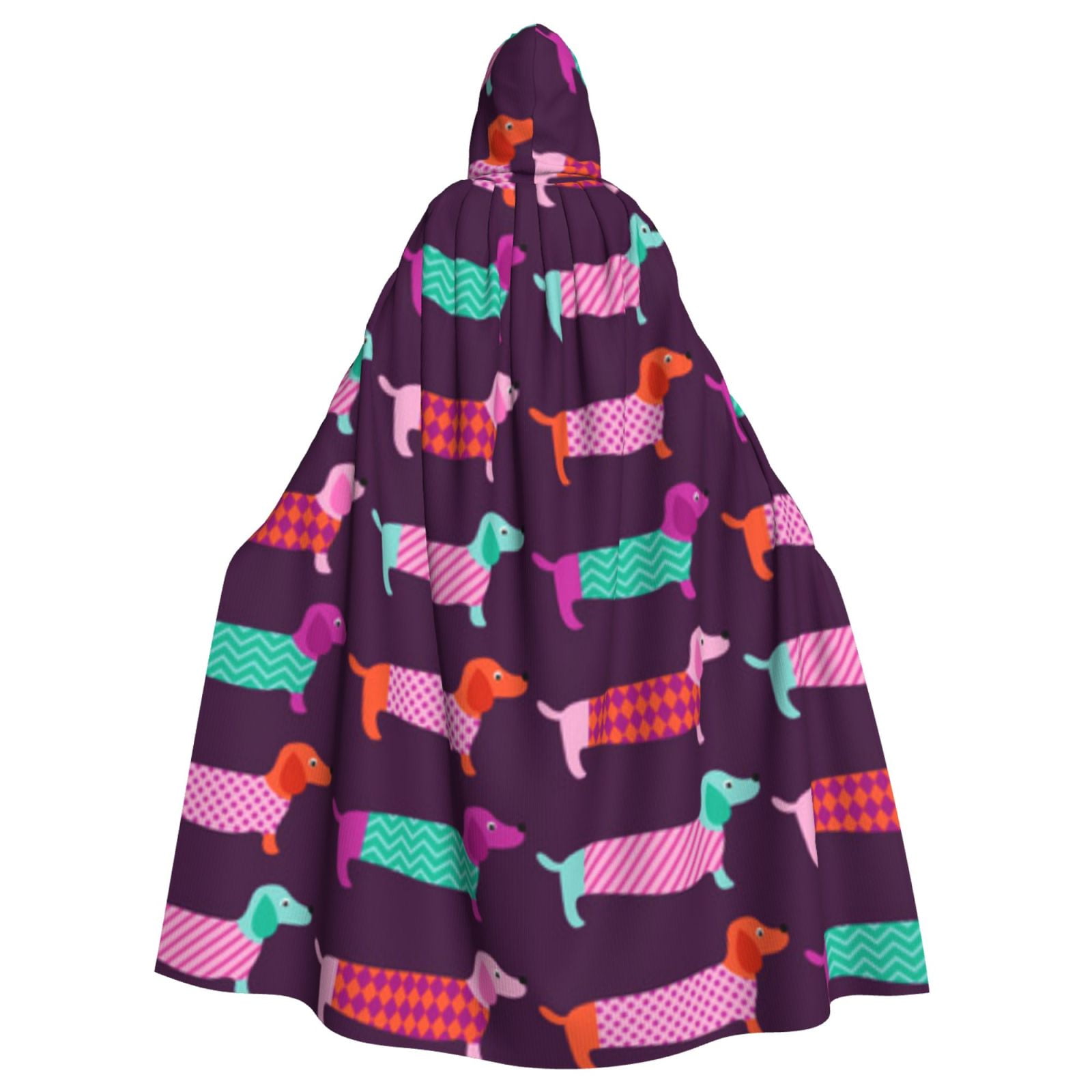 Unisex Hooded Cloak Adult Lightweight Overcoat Sixties Inspired Color ...