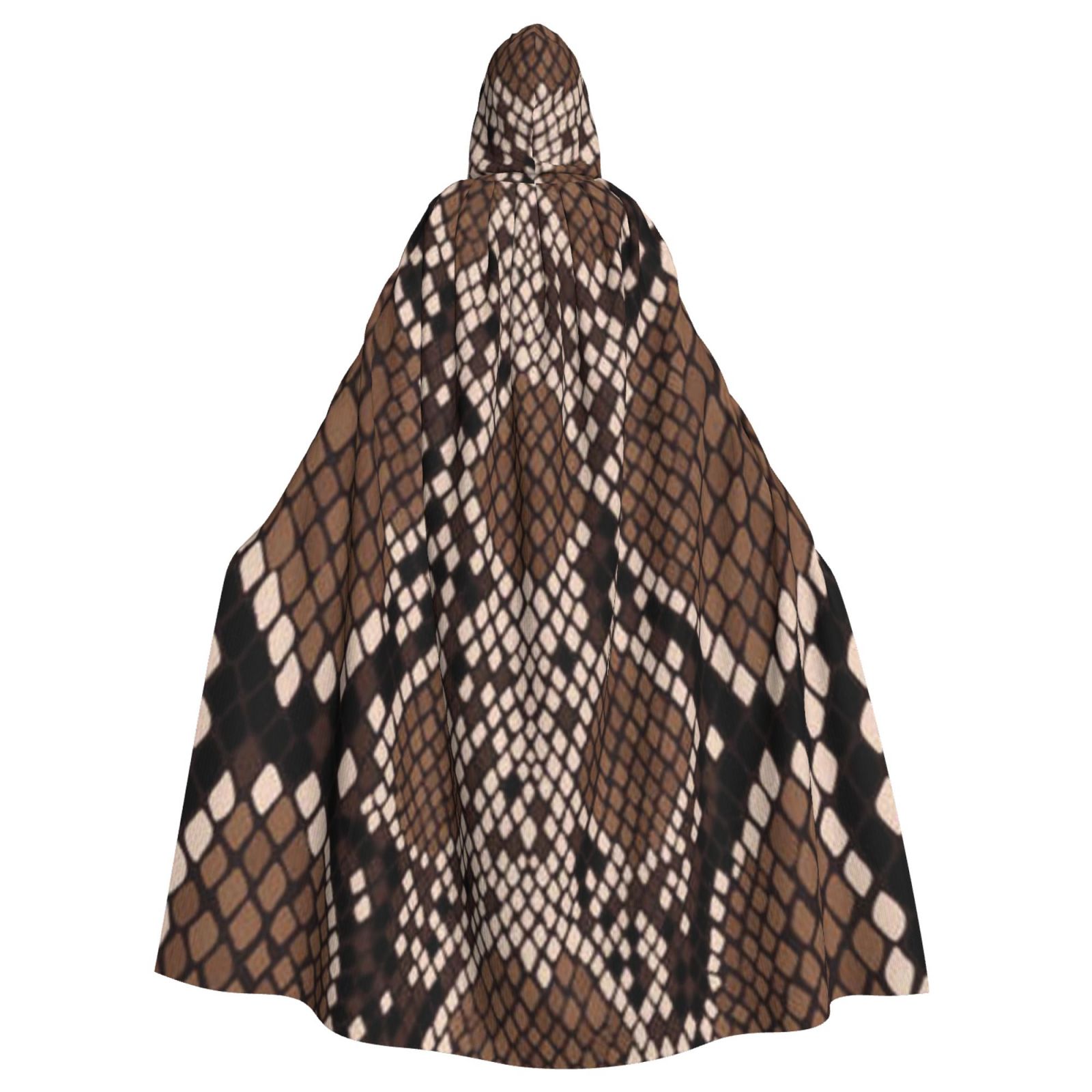 Unisex Hooded Cloak Adult Lightweight Overcoat Snake Skin African ...