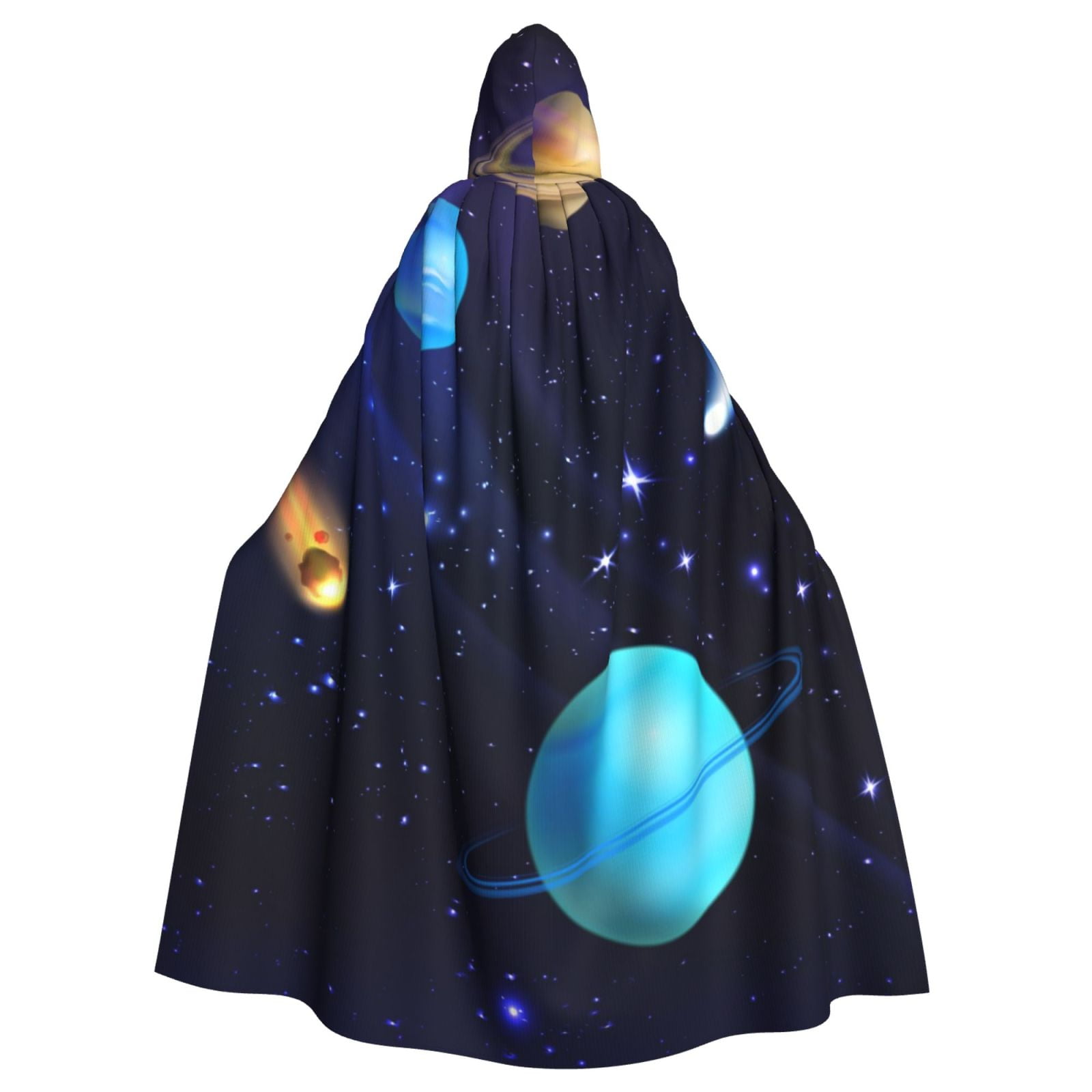 Unisex Hooded Cloak Adult Lightweight Overcoat Space Background Cloak ...
