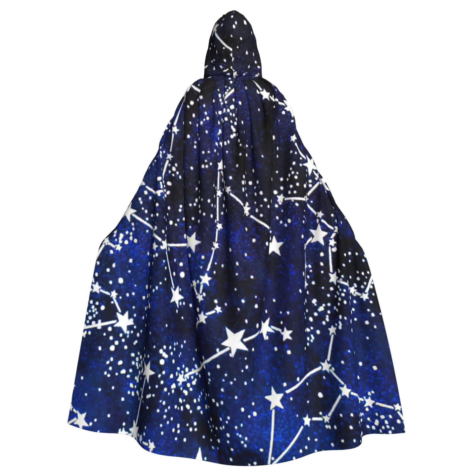 Unisex Hooded Cloak Adult Lightweight Overcoat Space Constellations And ...