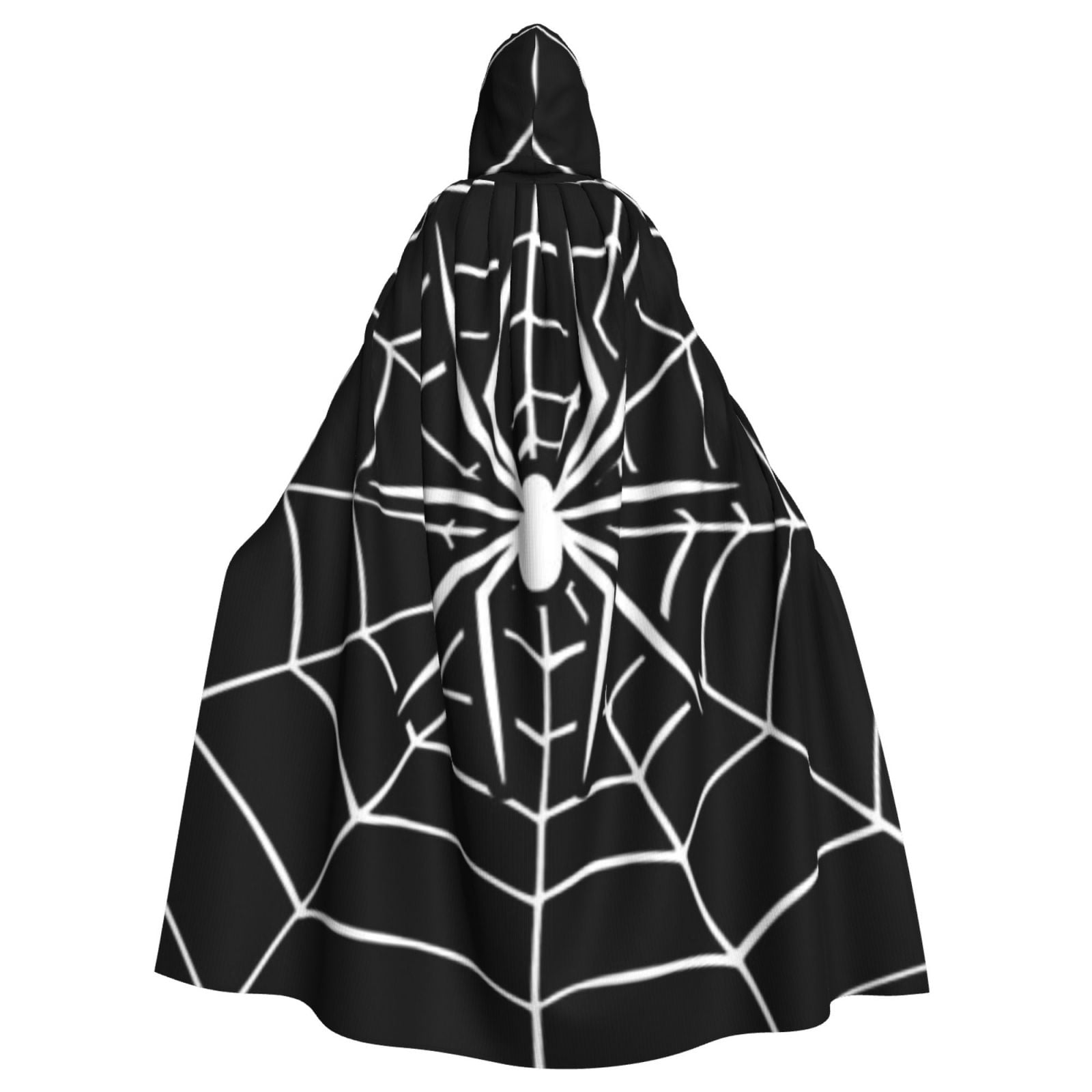Unisex Hooded Cloak Adult Lightweight Overcoat Spider Web Background ...