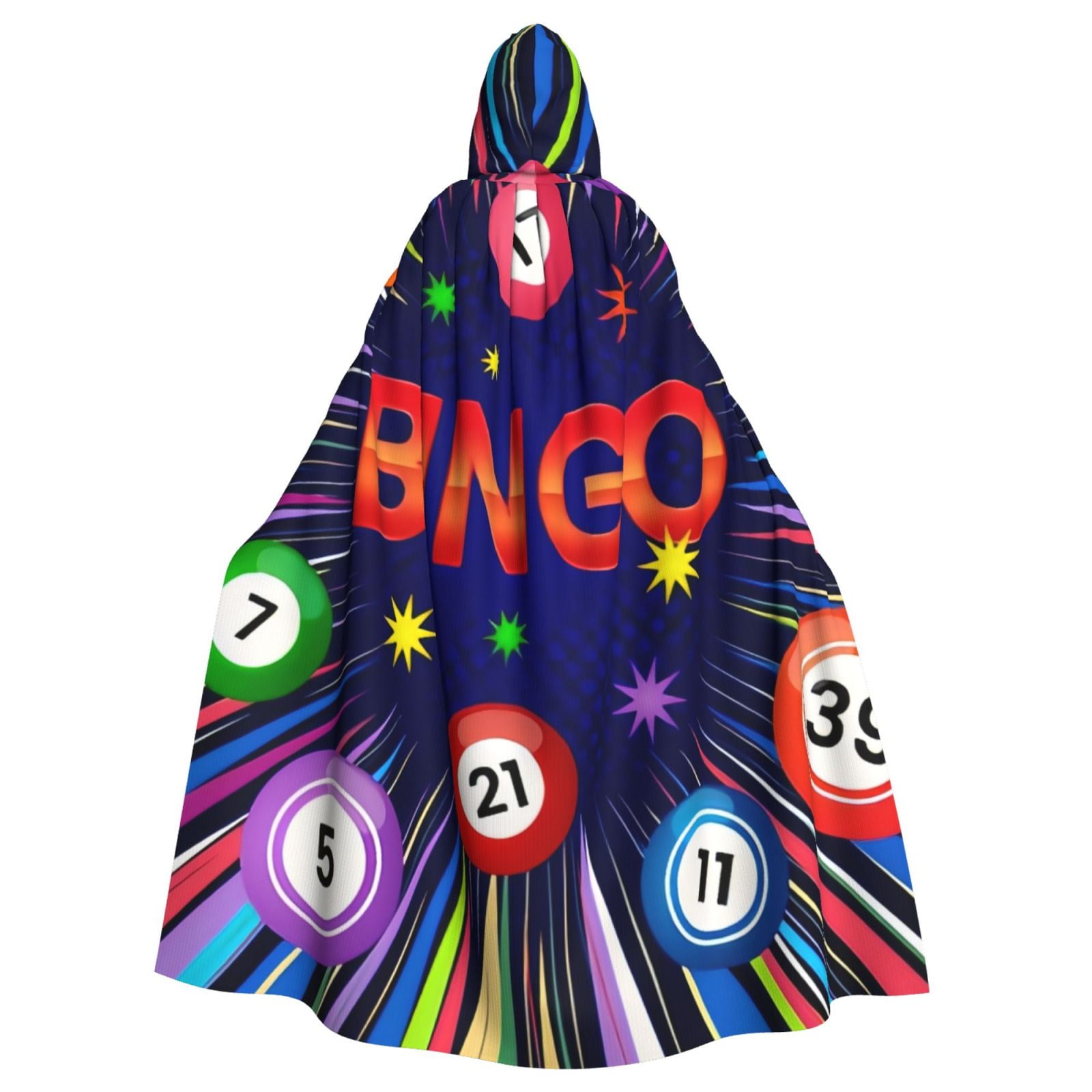 Unisex Hooded Cloak Adult Lightweight Overcoat Spin The Lotto Drum With ...