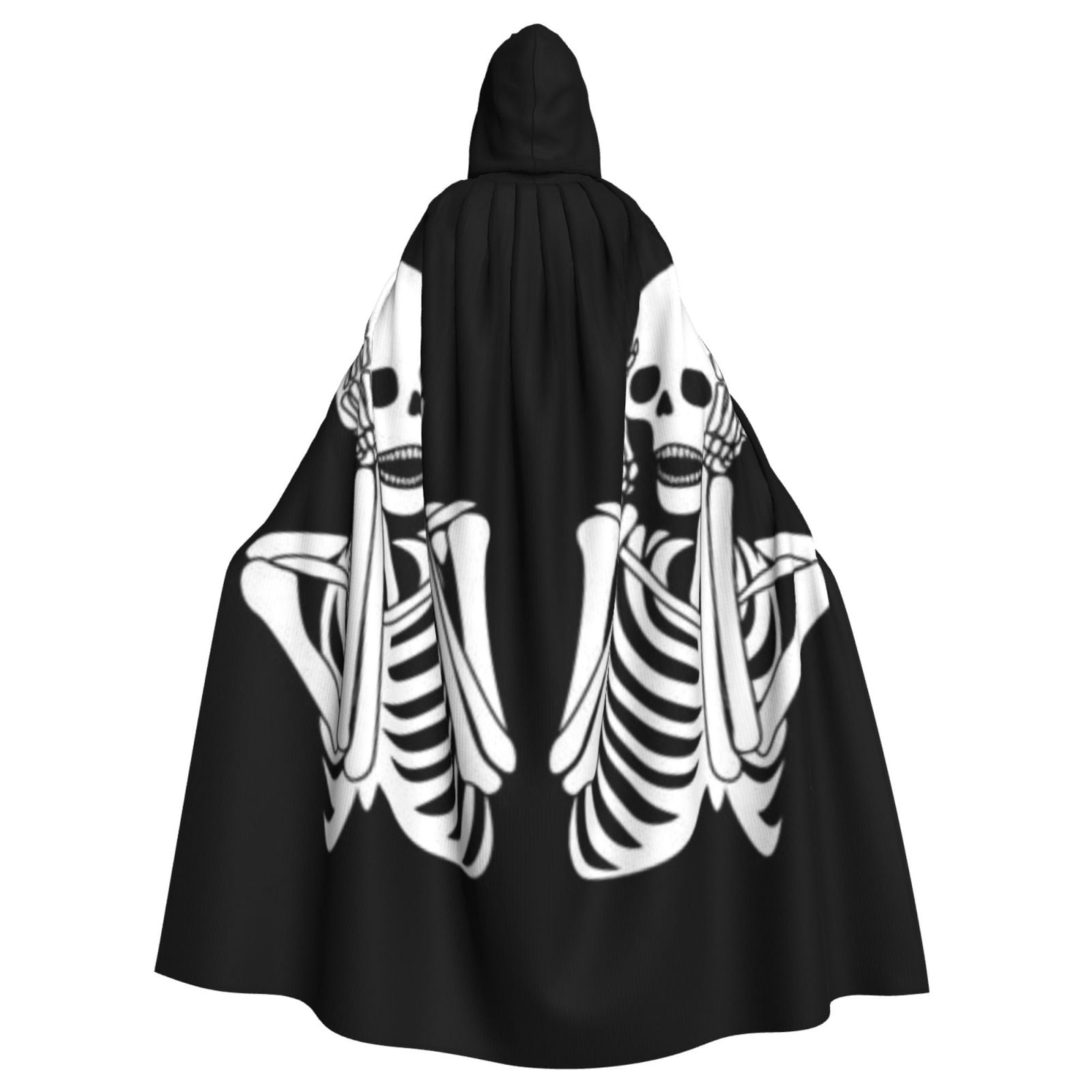 Unisex Hooded Cloak Adult Lightweight Overcoat Spooky Cartoon Screaming ...