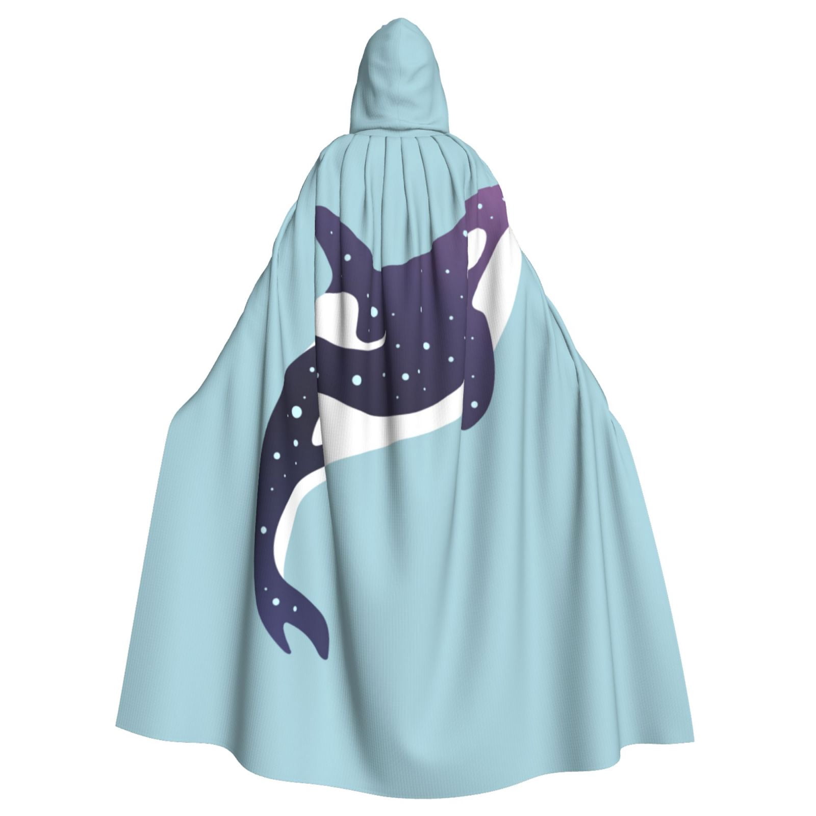 Unisex Hooded Cloak Adult Lightweight Overcoat Star Whale Killer In ...