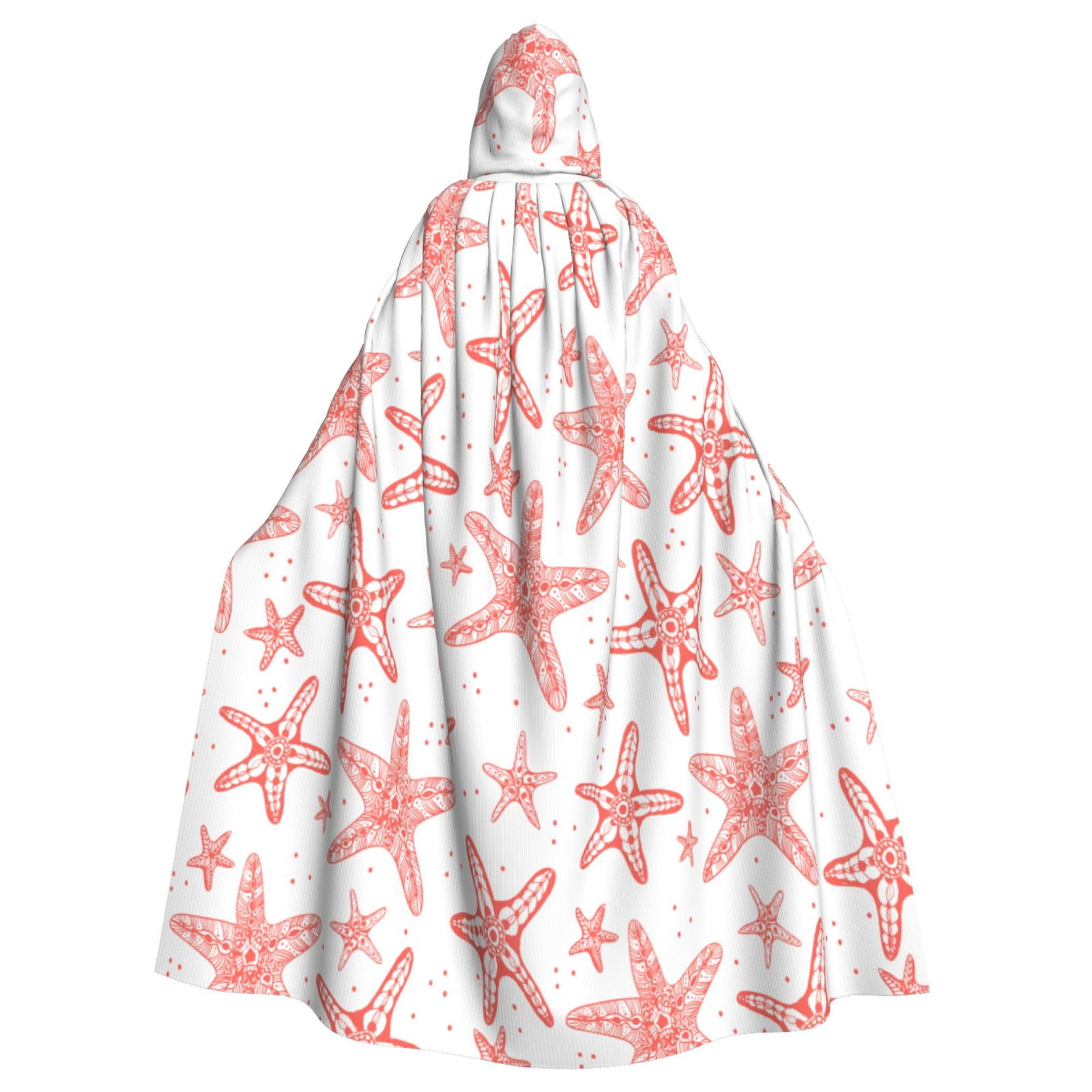 Unisex Hooded Cloak Adult Lightweight Overcoat Starfish Pink Cloak for ...